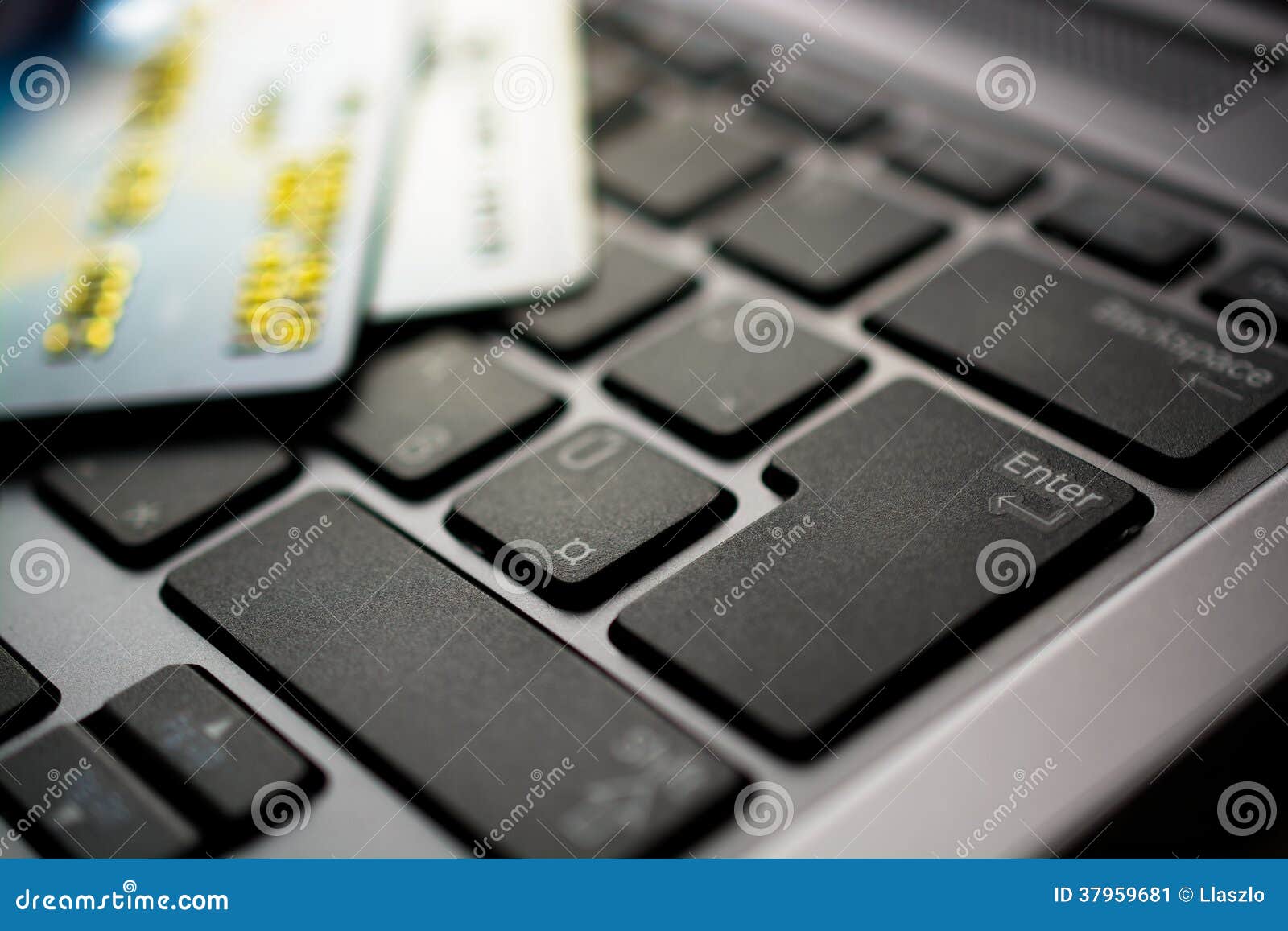 Credit cards on computer stock image. Image of keyboard - 37959681