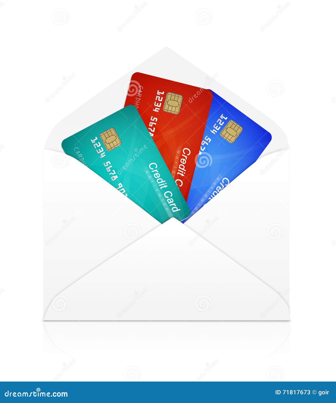 Credit cards in envelope stock image. Image of investment - 71817673