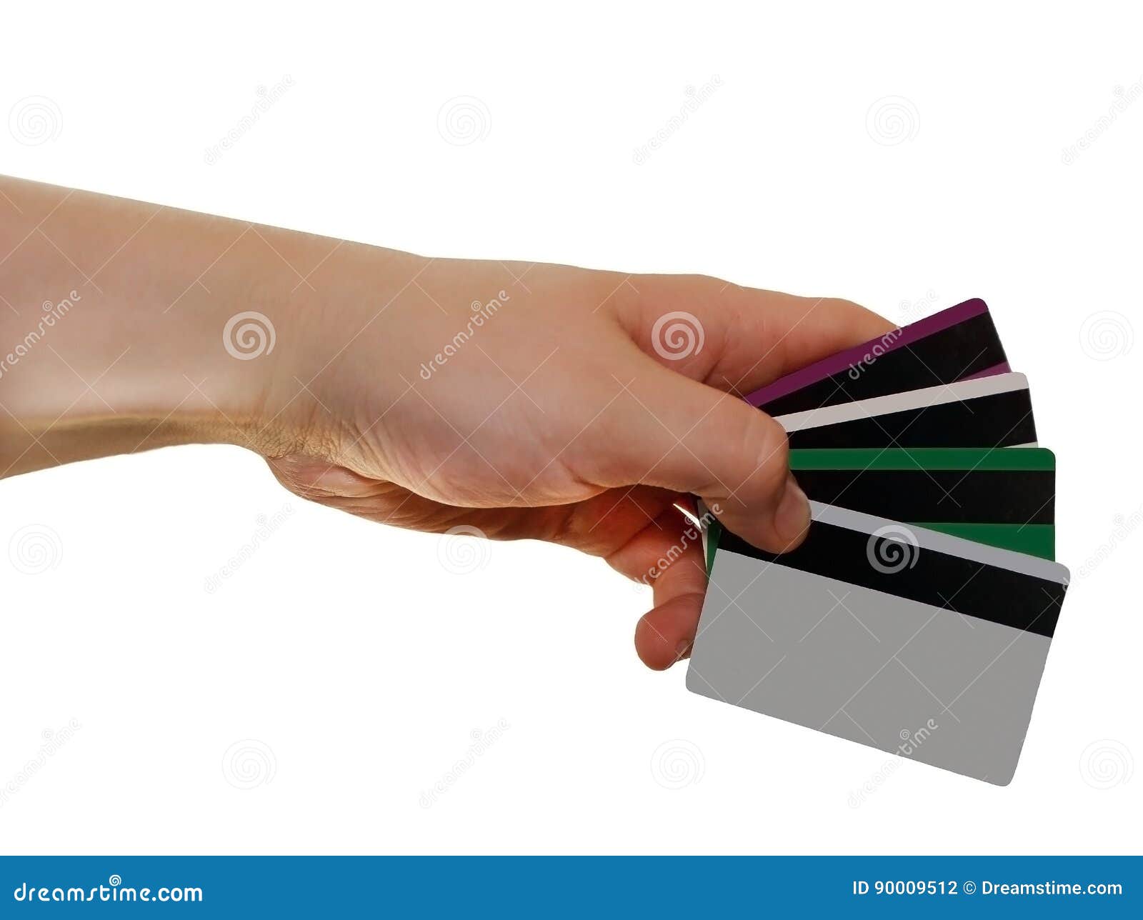 Credit cards in hand stock photo. Image of message, background - 90009512