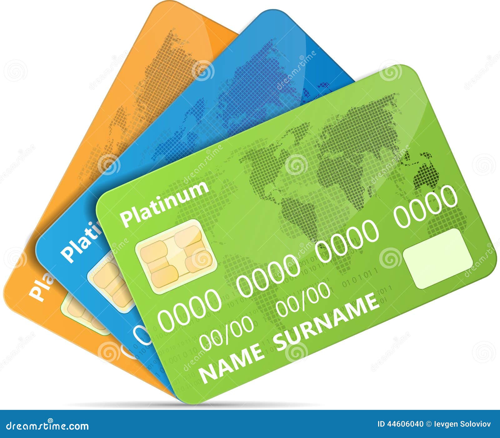 Credit cards stock vector. Illustration of pattern, isolated - 44606040