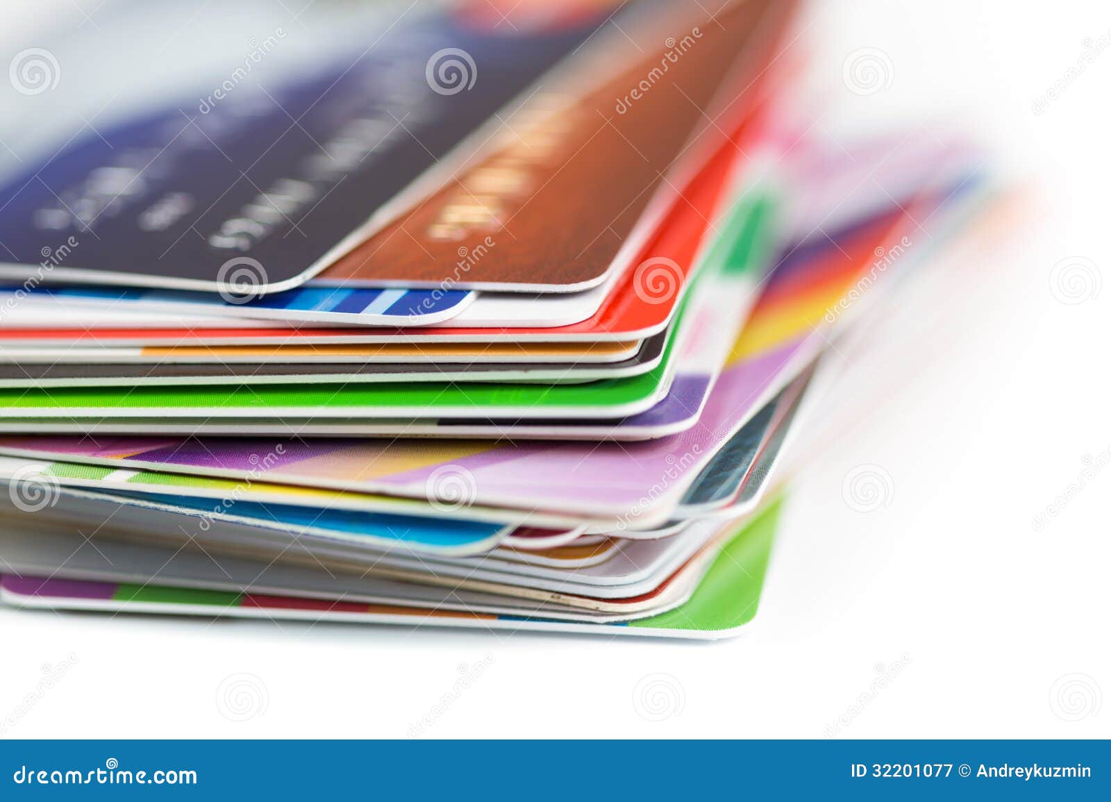 Credit Cards Stack Close Up Stock Image - Image of macro, selective ...