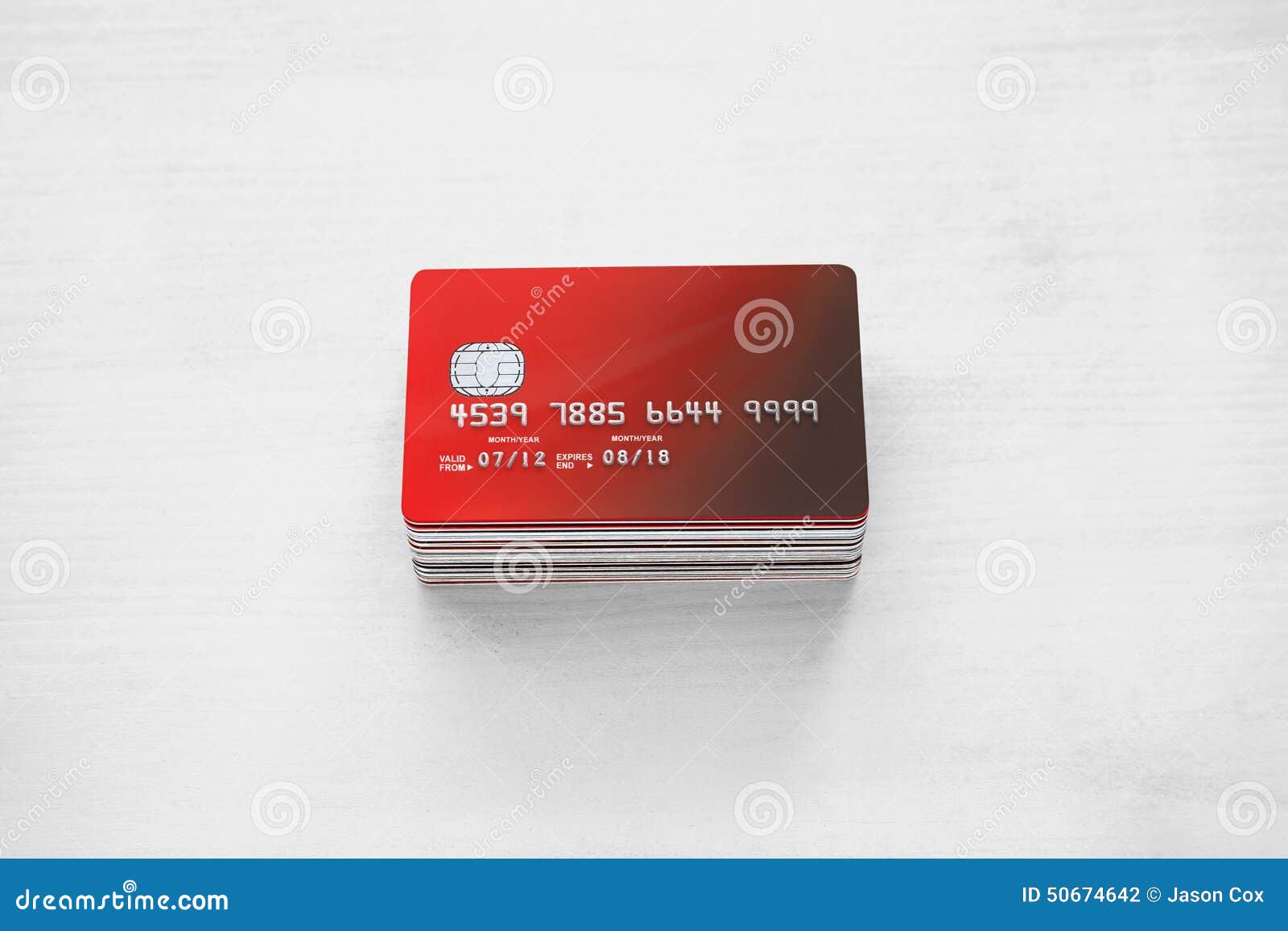 Credit Cards on a White Wooden Table Stock Photo - Image of banking ...