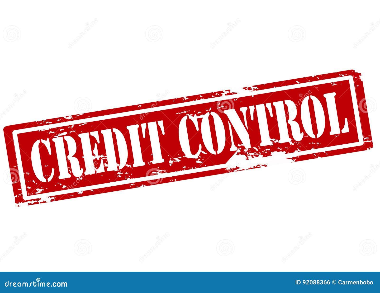 Credit Control Rubber Stamp Cartoon Vector | CartoonDealer.com #92779595