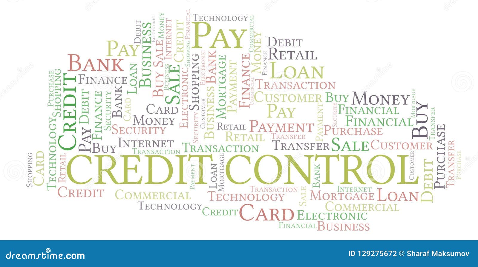 Credit Control word cloud. stock illustration. Illustration of money ...