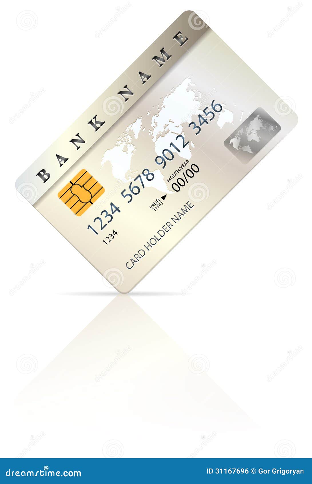 Credit or Debit Card Design Template Stock Vector - Illustration of ...