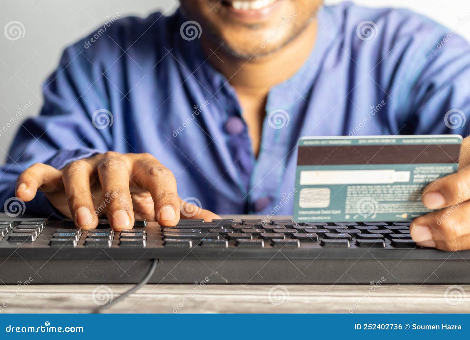 Credit and debit card stock photo. Image of ethnicity - 252402736