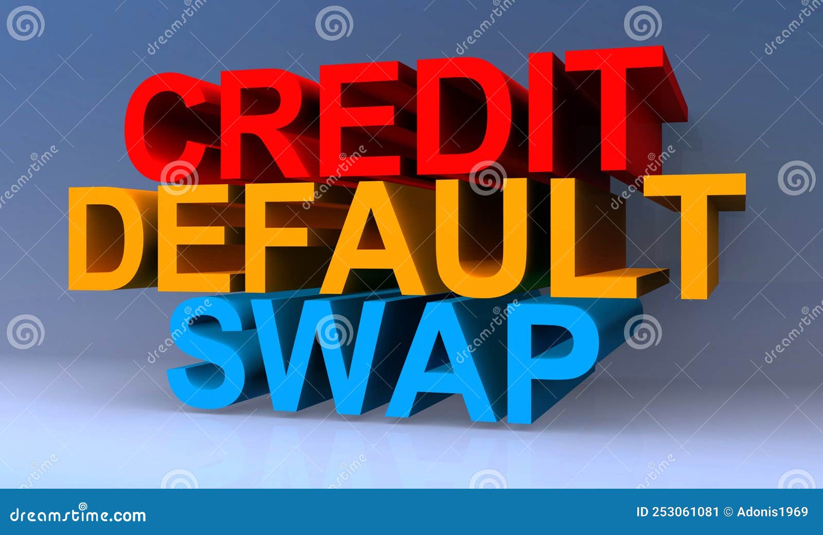 Credit Default Swap on Blue Stock Illustration - Illustration of ...