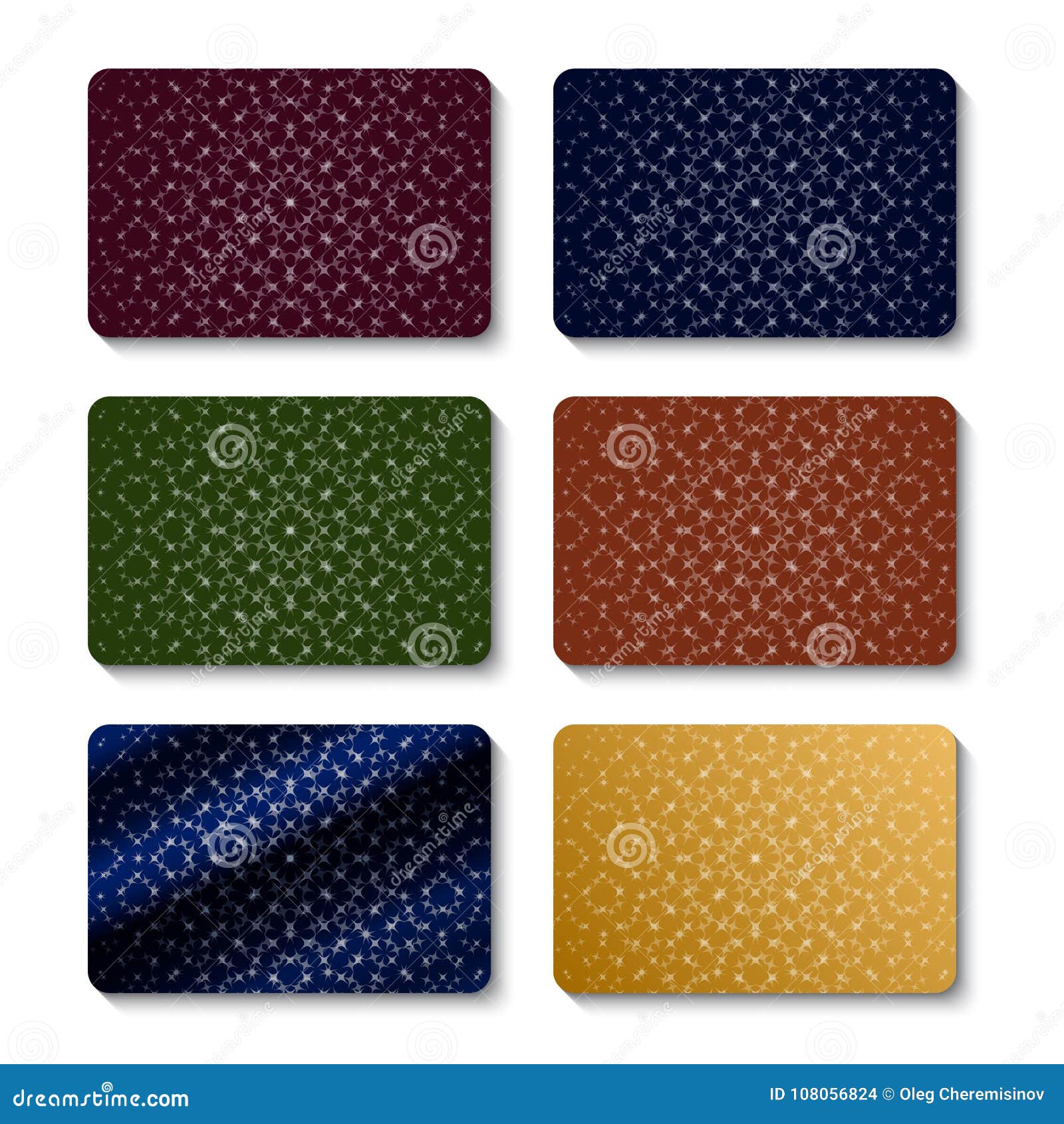 Credit or Gift Card Set Template Design. Vector Abstract Pattern. Stock ...