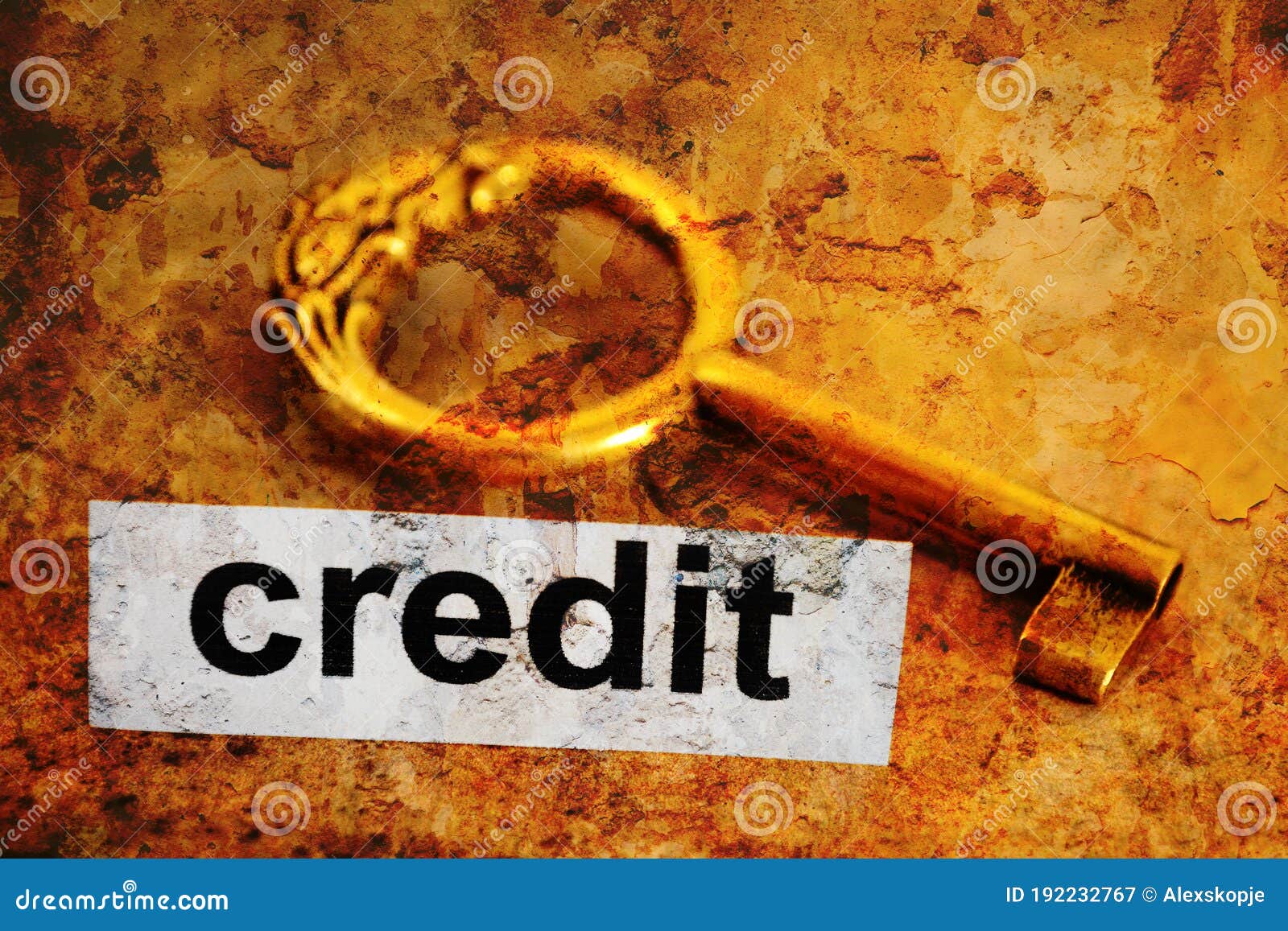 Credit and key concept stock image. Image of agent, flat - 192232767