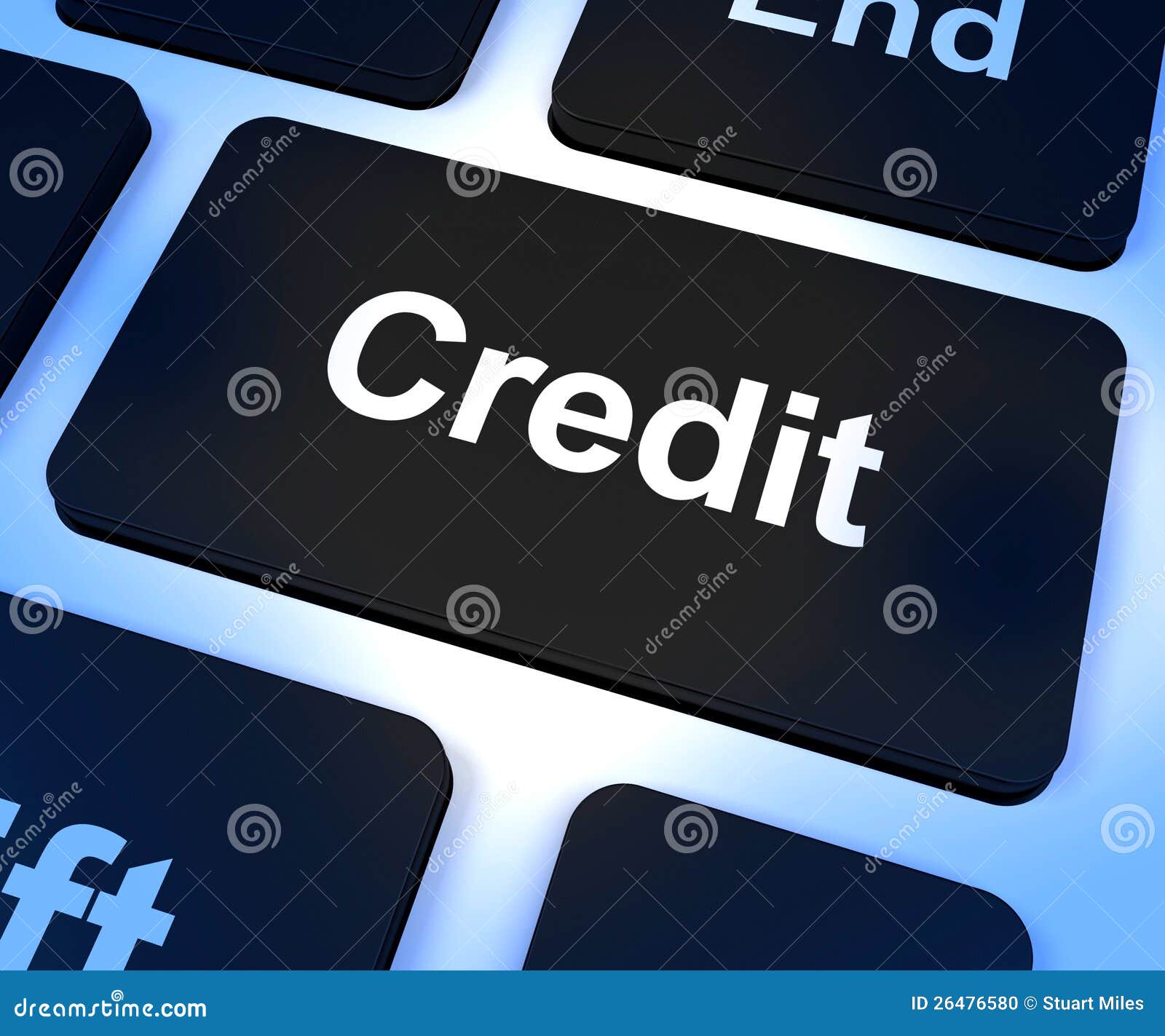 Credit Key Representing Finance or Loan for Purchasing Stock ...