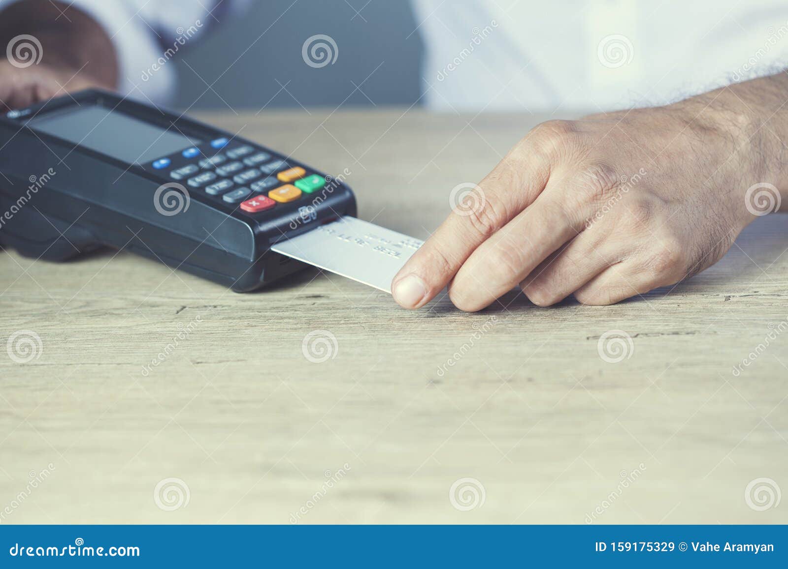 Credit Machine Payment for Payment from Customer Stock Image - Image of ...