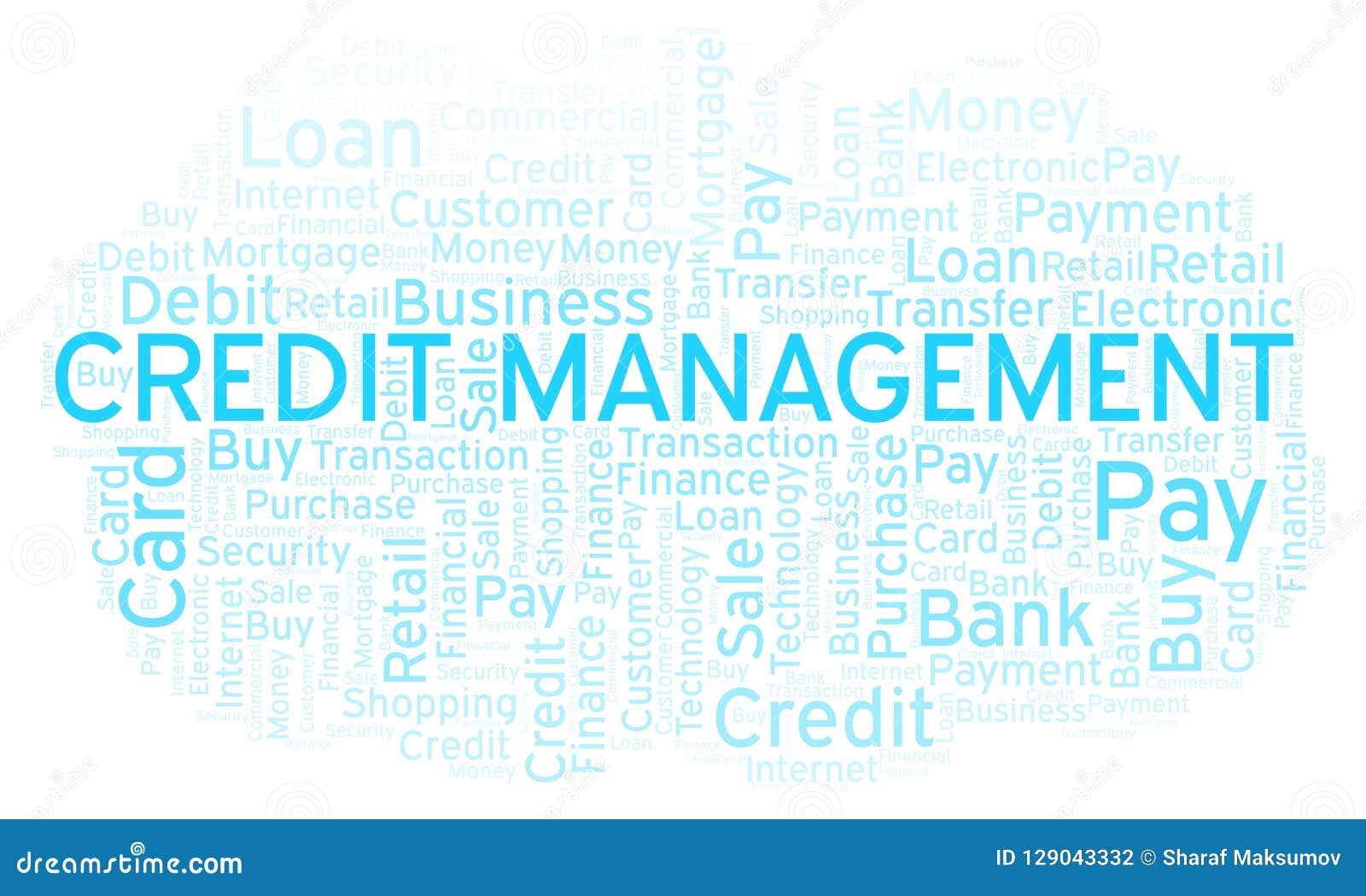 Credit Management Word Cloud. Stock Illustration - Illustration of ...