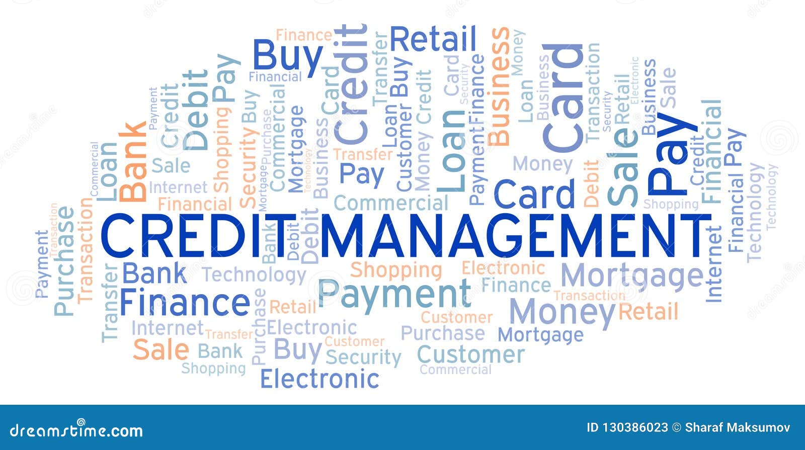 Credit Management Word Cloud. Stock Illustration - Illustration of ...