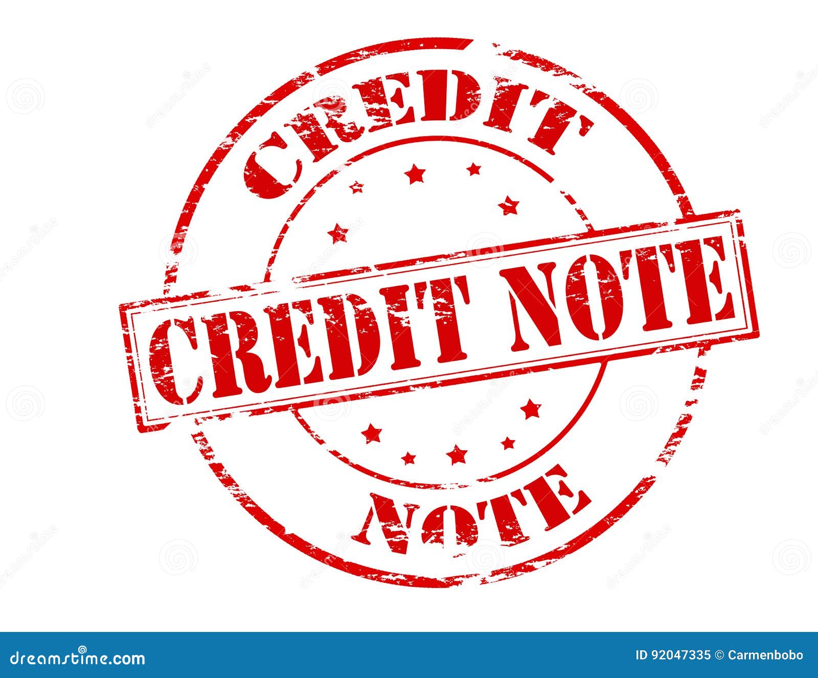 Credit note stock illustration. Illustration of round - 92047335