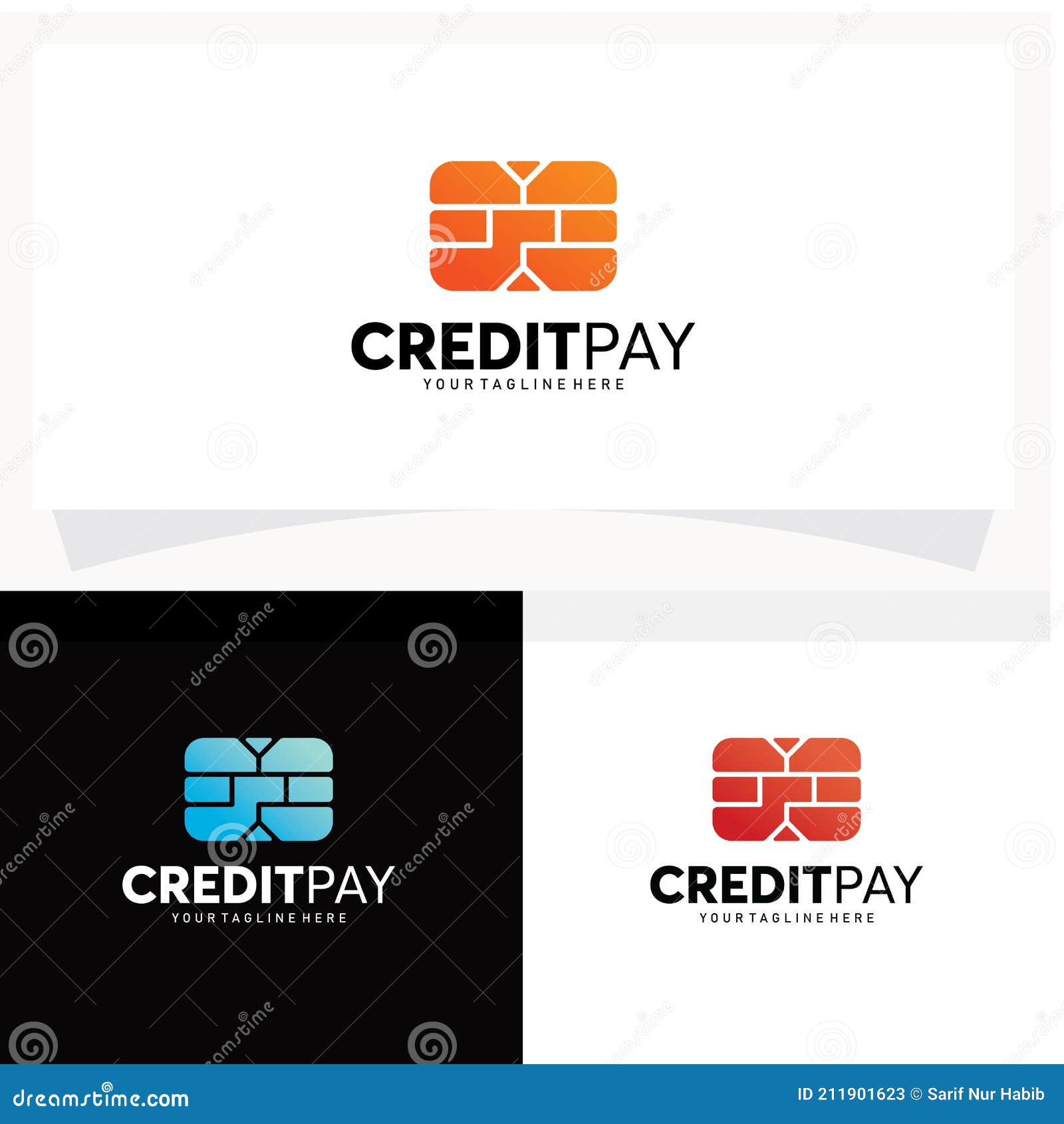 Credit Pay Logo Design Template Stock Vector - Illustration of internet ...