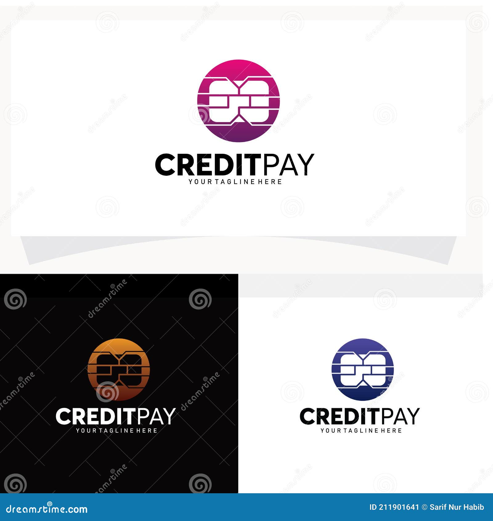 Credit Pay Logo Design Template Stock Vector - Illustration of finance ...