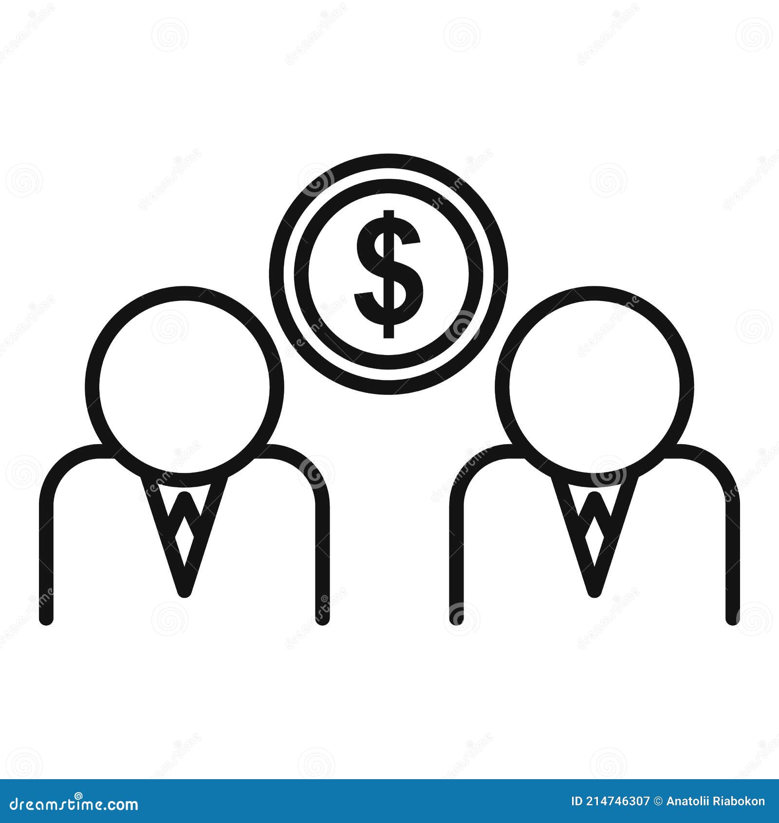 Credit Person Icon, Outline Style Stock Vector - Illustration of line ...