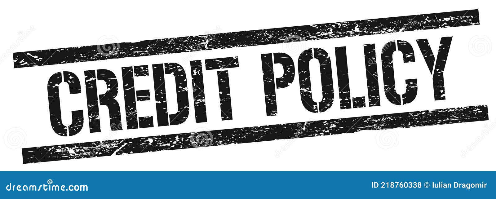 CREDIT POLICY Text on Black Grungy Rectangle Stamp Stock Illustration ...