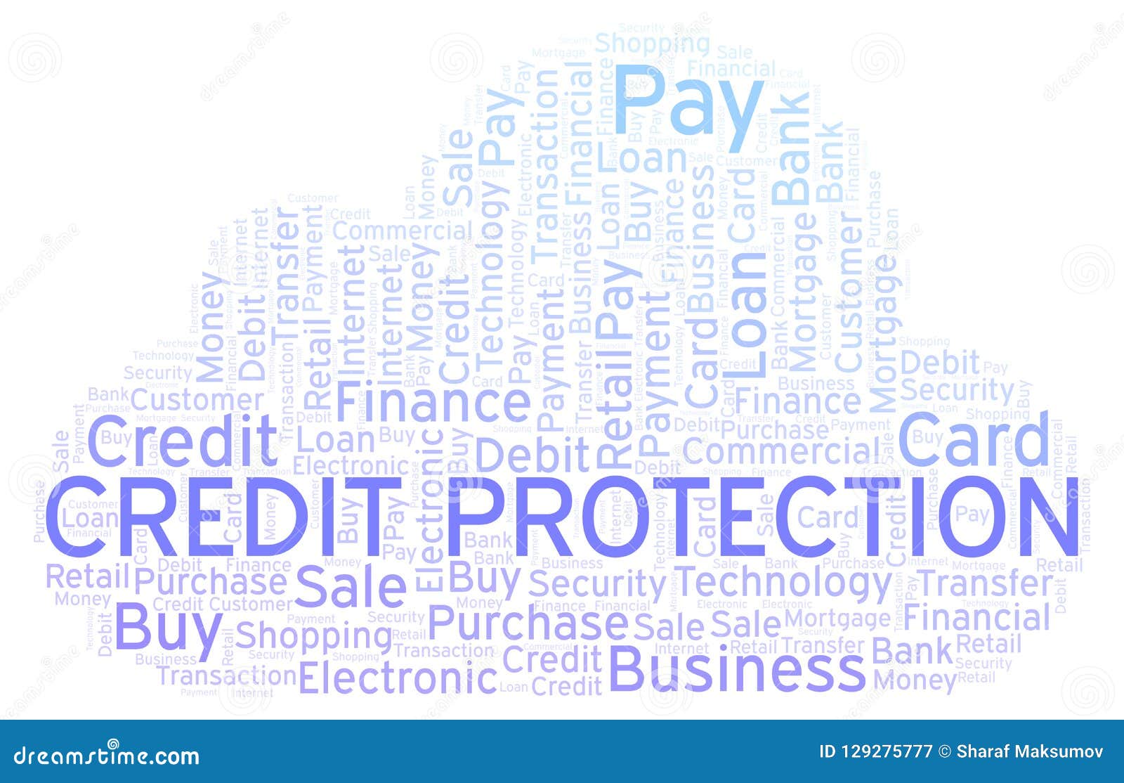 Credit Protection Word Cloud. Stock Illustration - Illustration of ...