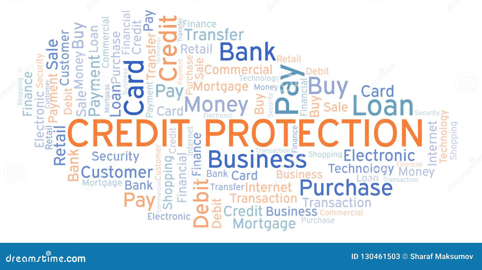 Credit Protection Word Cloud. Stock Illustration - Illustration of ...