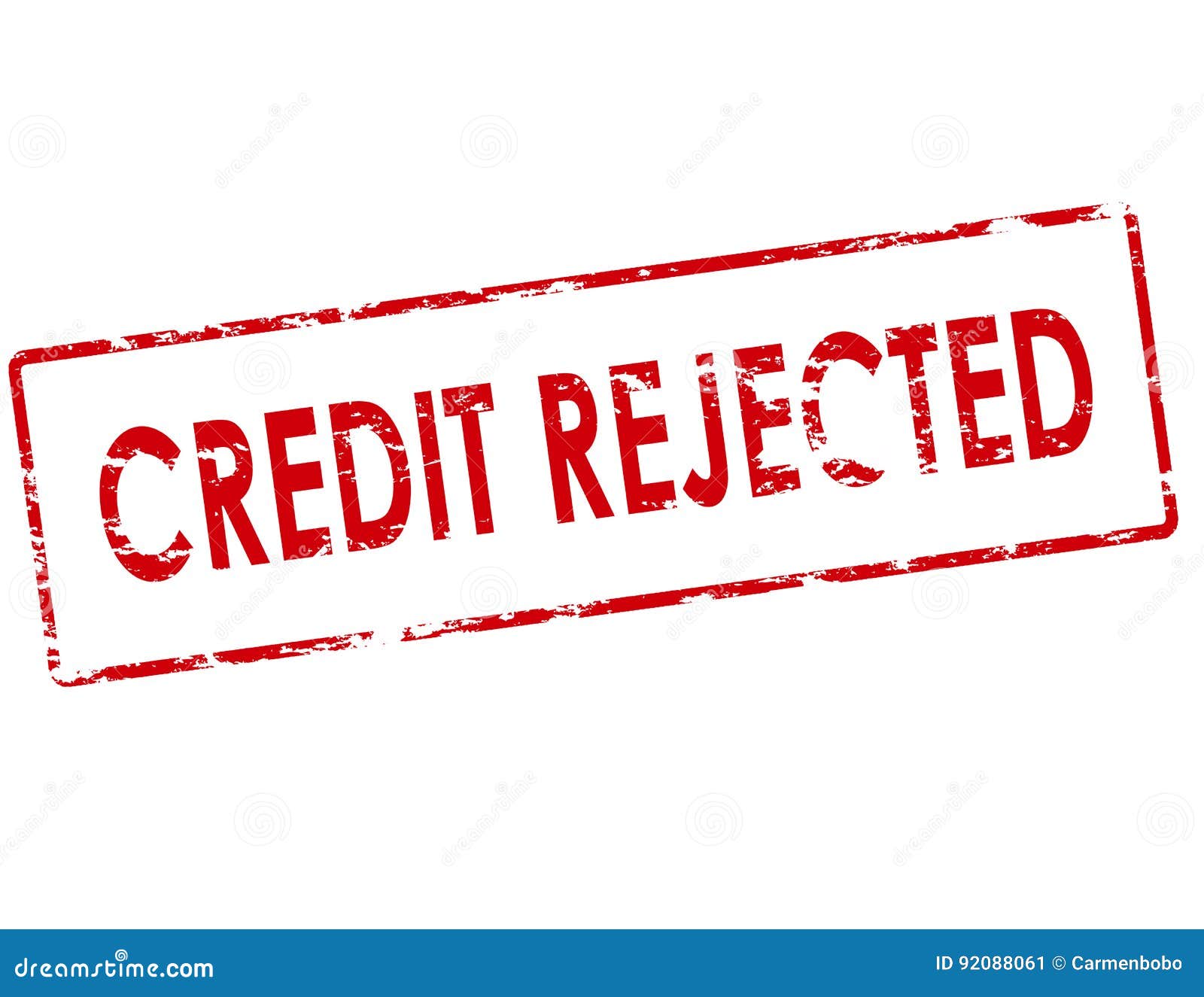 Credit Rejected Document Icon In Badge Style. One Of Decline Collection ...