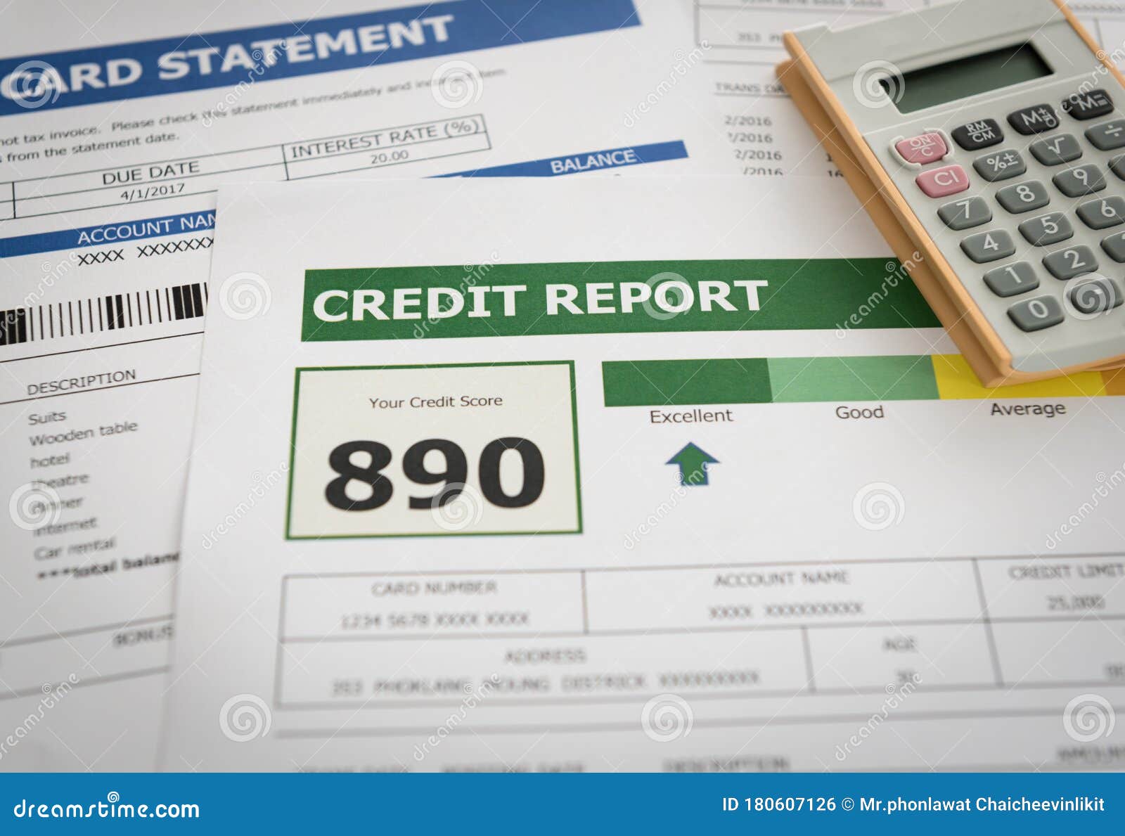 Credit report editorial photo. Image of accounting, form - 180607126