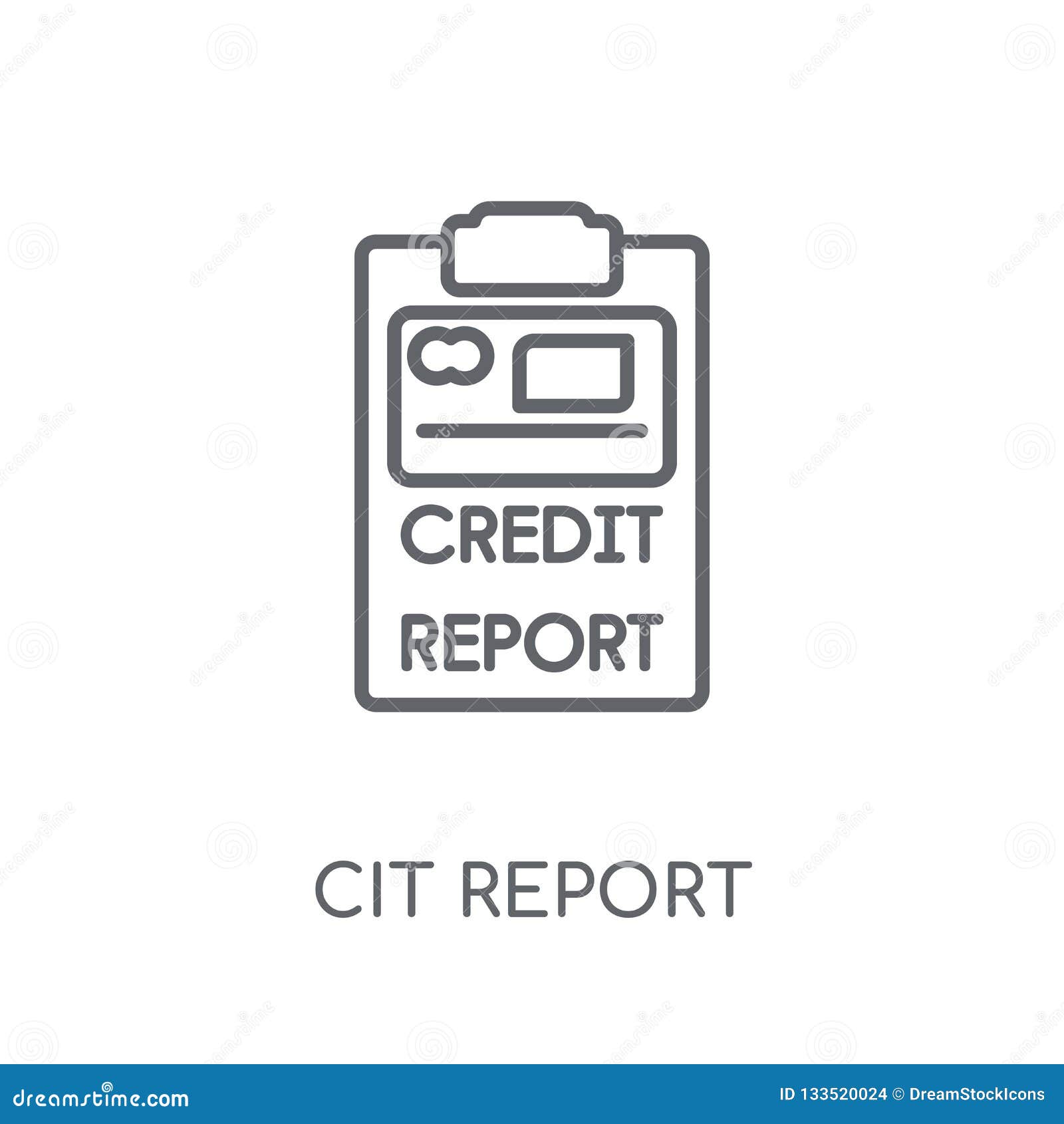 Credit Report Linear Icon. Modern Outline Credit Report Logo Con Stock ...