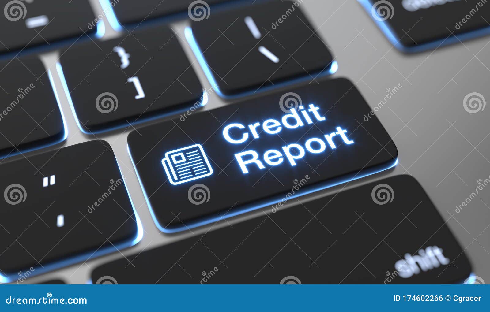 Credit report button stock illustration. Illustration of analysis ...