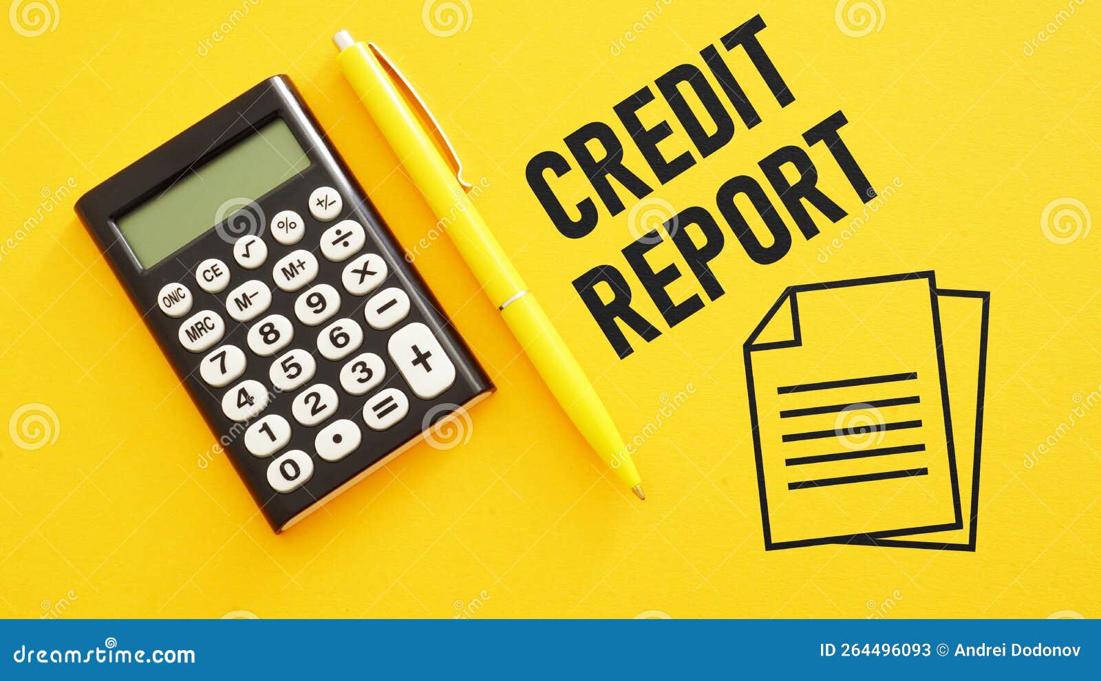 Credit Reports is Shown Using the Text Stock Image - Image of business ...