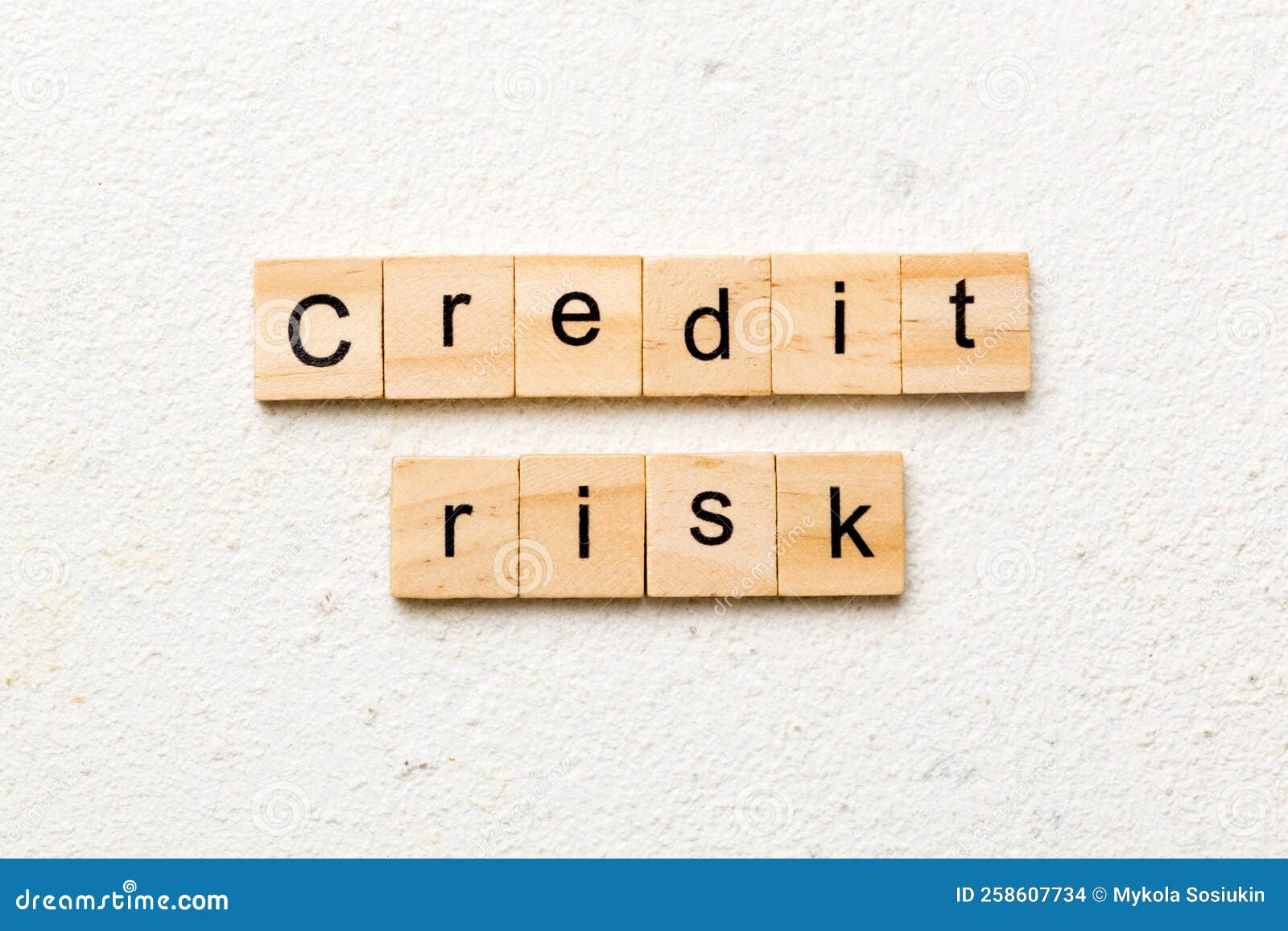 Credit Risk Content Word Written on Wood Block. Credit Risk Content ...