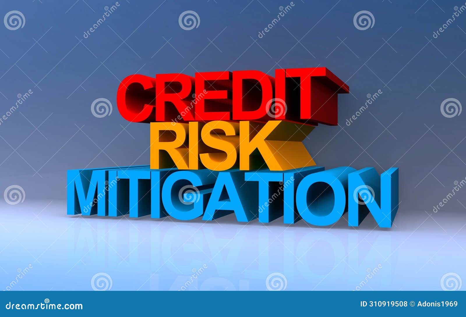 Credit Risk Mitigation on Blue Stock Illustration - Illustration of ...