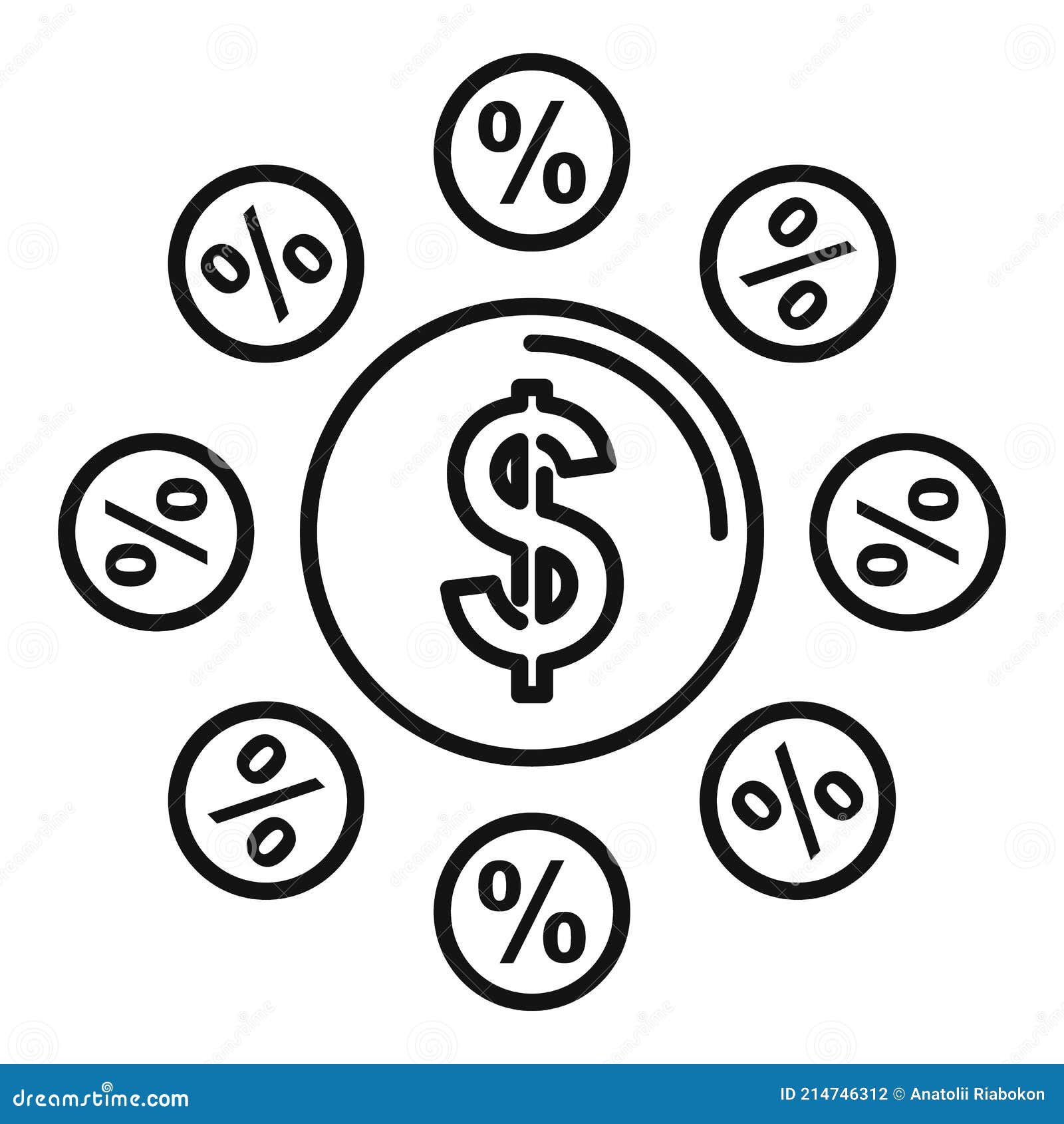 Credit Scheme Star Icon, Outline Style Stock Vector - Illustration of ...