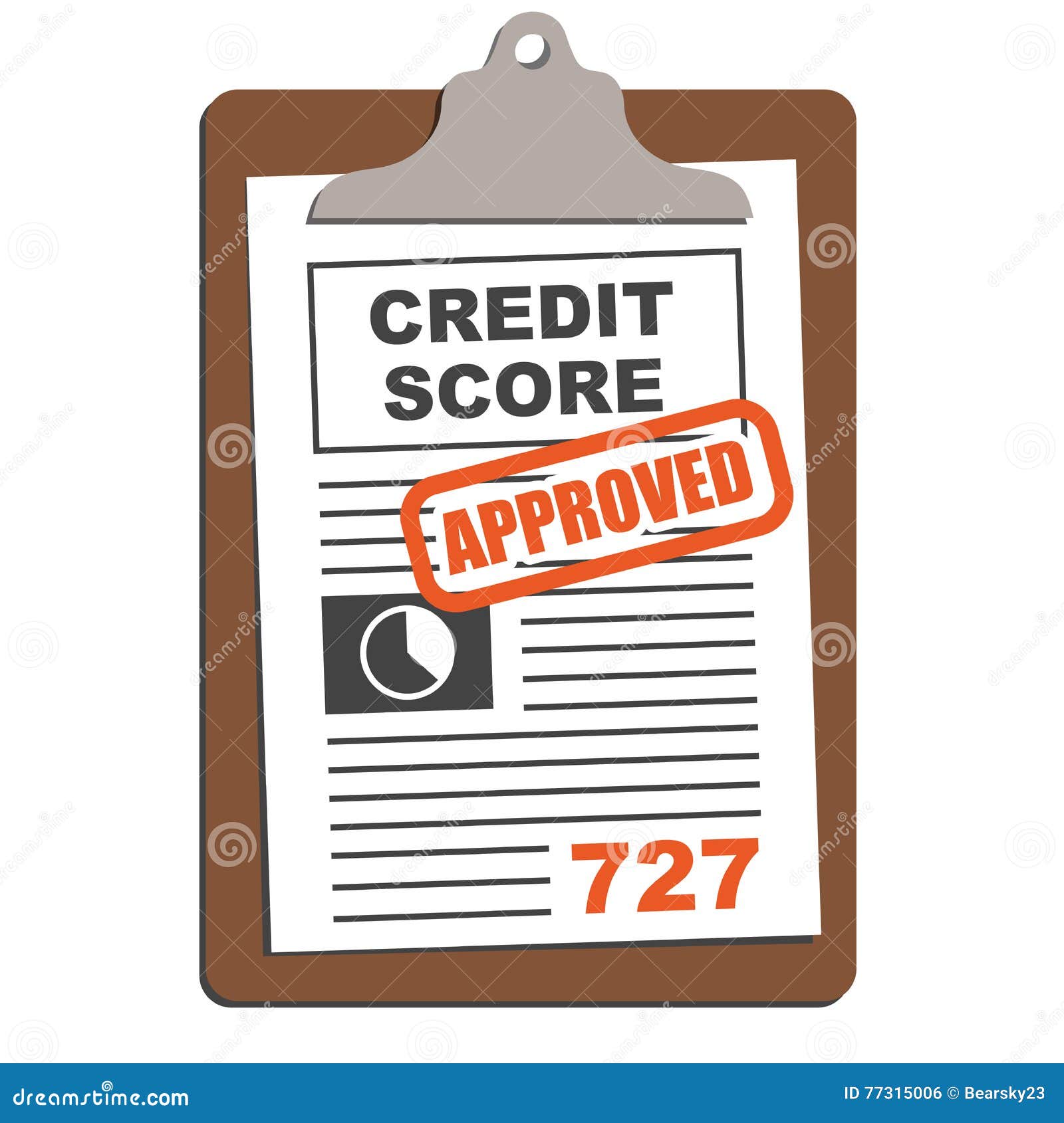 Credit Score Approved Graphic Stock Vector - Illustration of agency ...