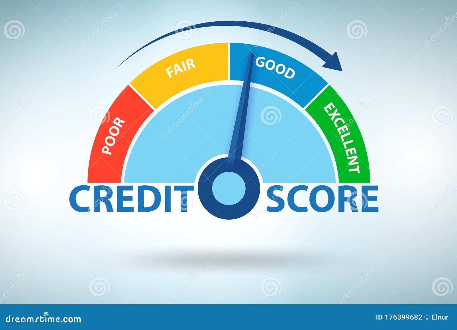 Credit Score Concept - 3d Rendering Stock Illustration - Illustration ...