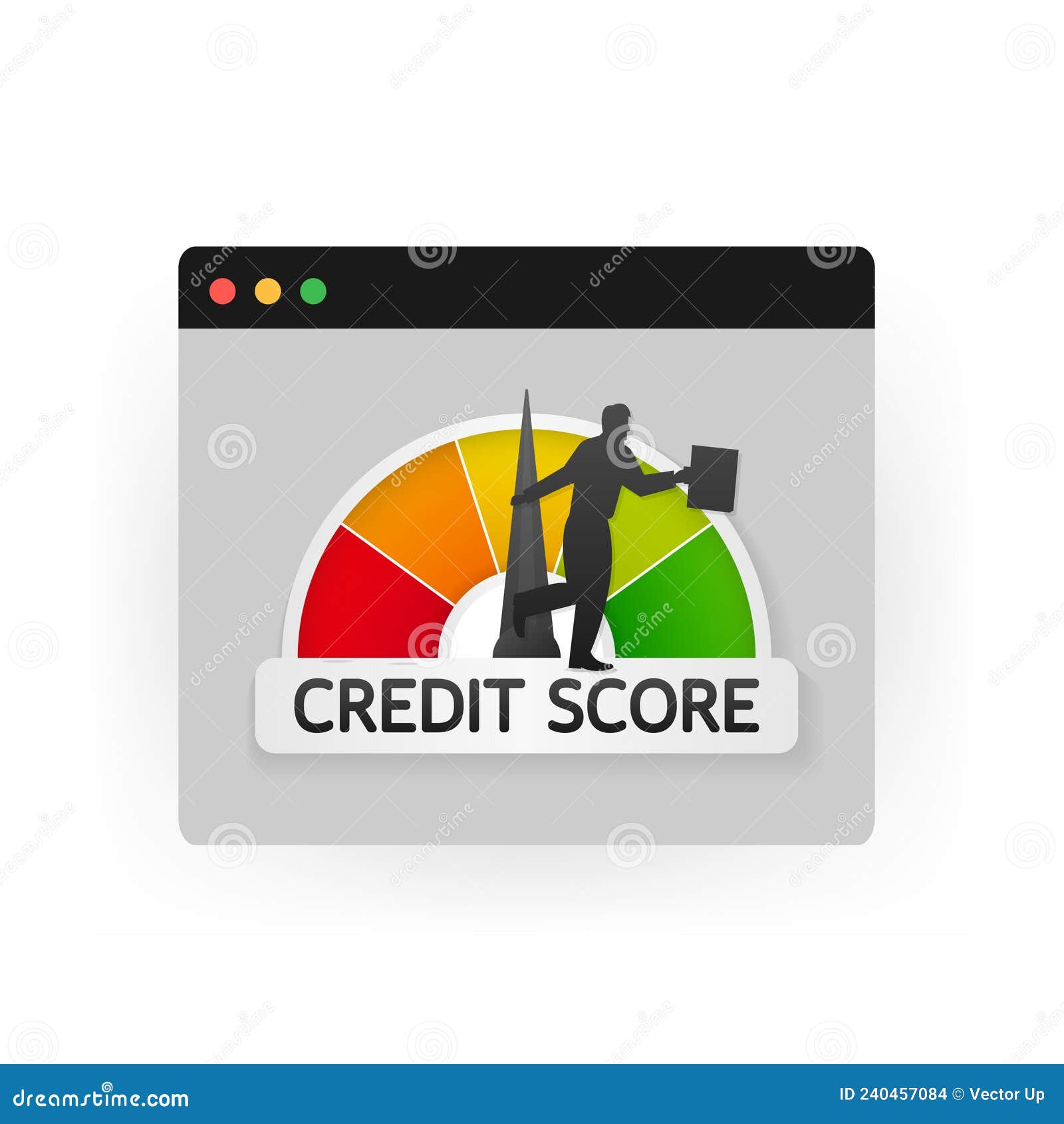 Credit Score Concept Icon. Document Concept Stock Vector - Illustration ...