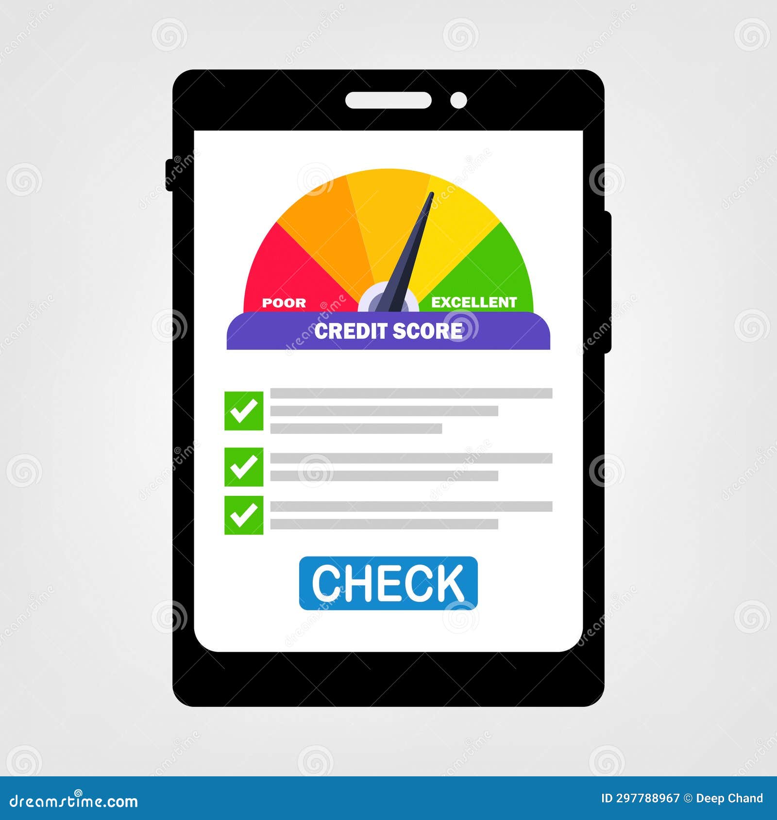 Credit score stock illustration. Illustration of growth - 297788967