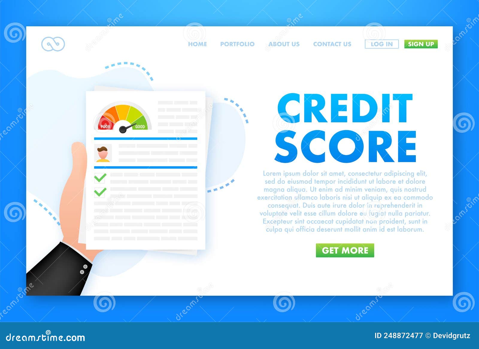 Credit Score Document. Paper Sheet Chart of Personal Credit Score ...