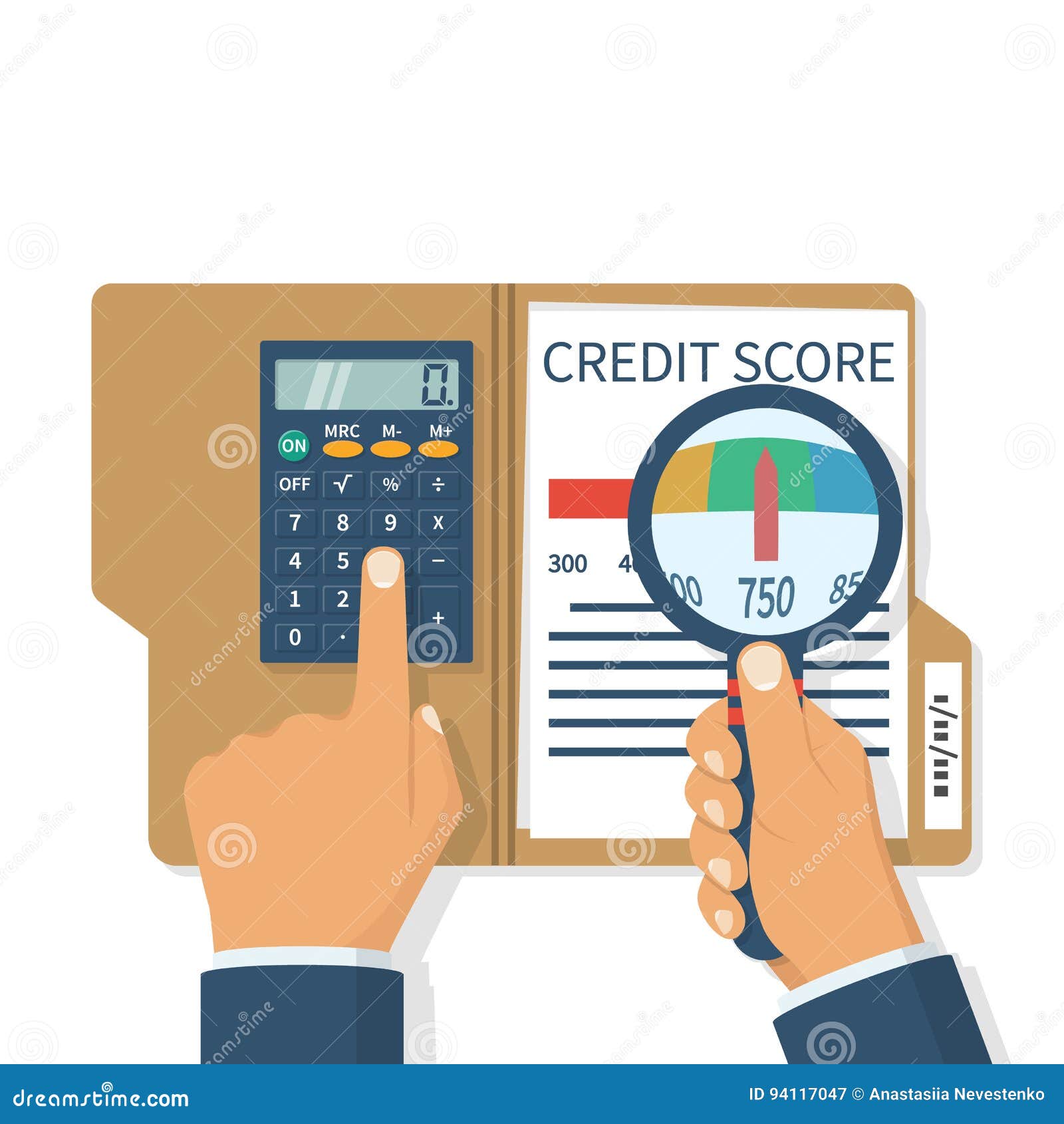 Credit score, gauge stock vector. Illustration of data - 94117047