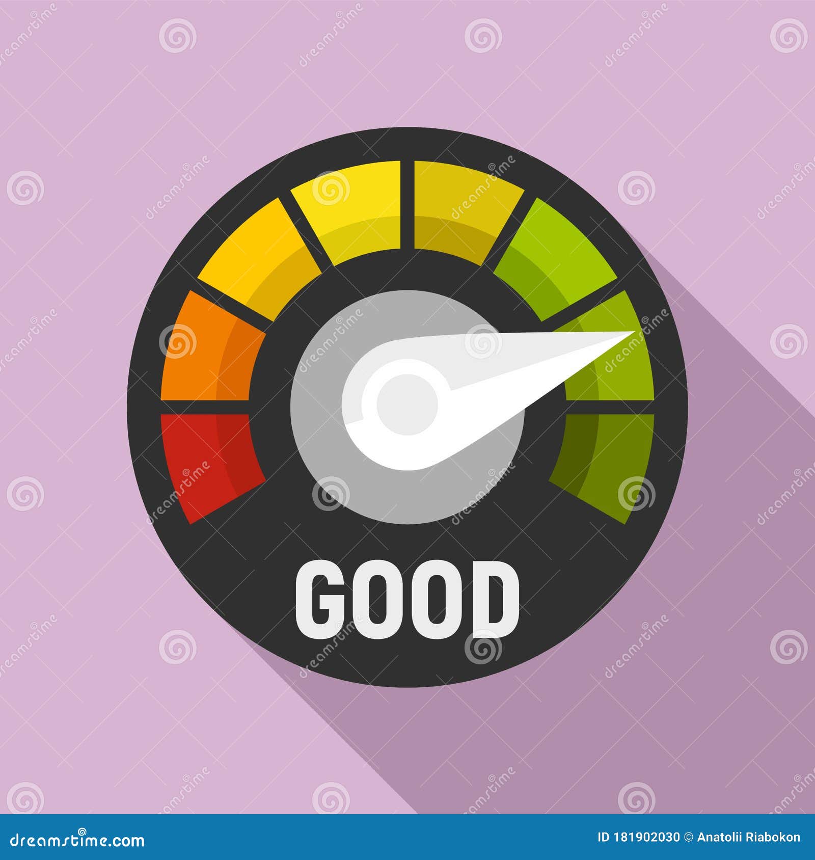 Credit Score Icon, Flat Style Stock Vector - Illustration of business ...