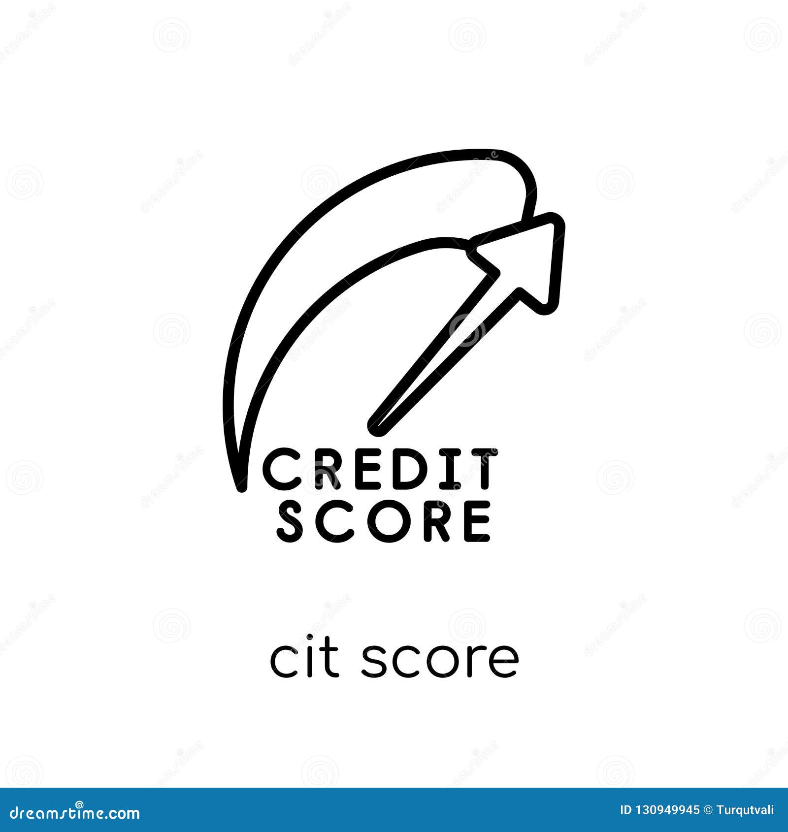 Credit Score Icon. Trendy Modern Flat Linear Vector Credit Score Stock ...