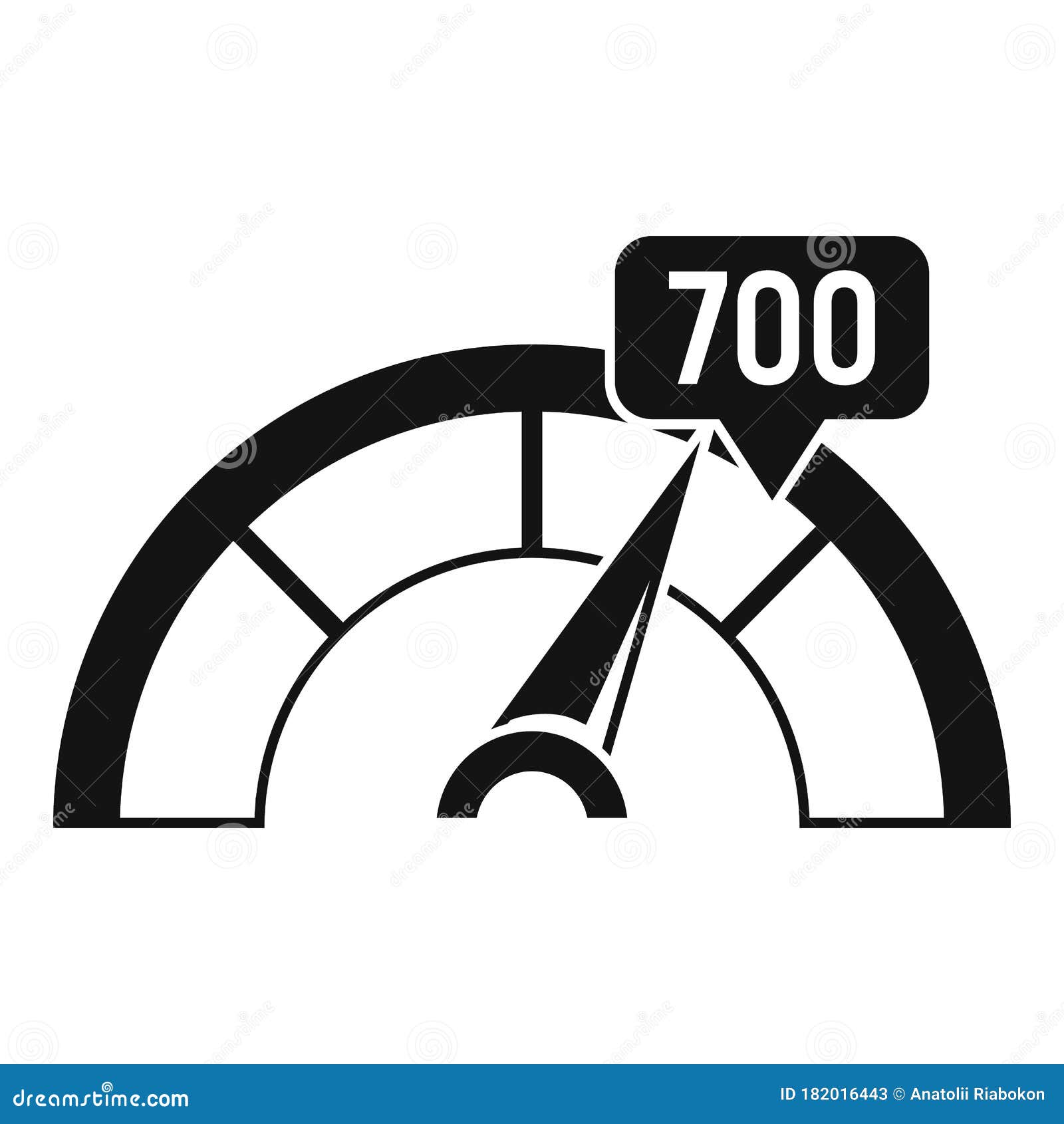 Credit Score Indicator Icon, Simple Style Stock Vector - Illustration ...