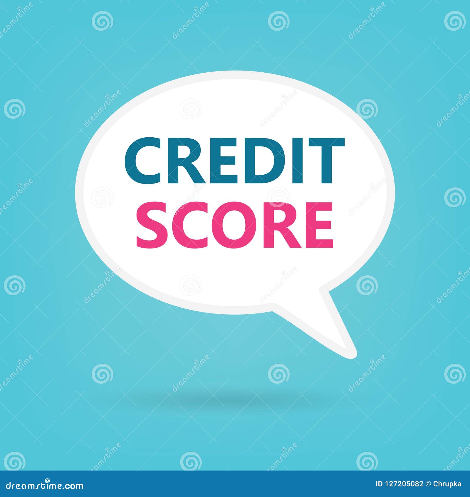 Credit Score on a Speech Bubble Stock Vector - Illustration of finance ...