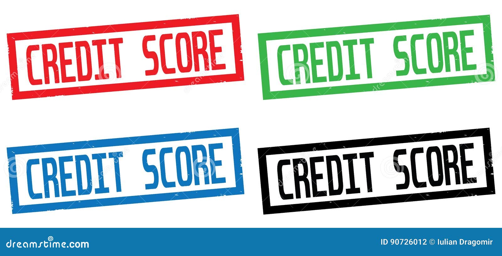 CREDIT SCORE Text, on Rectangle Border Stamp Sign. Stock Illustration ...