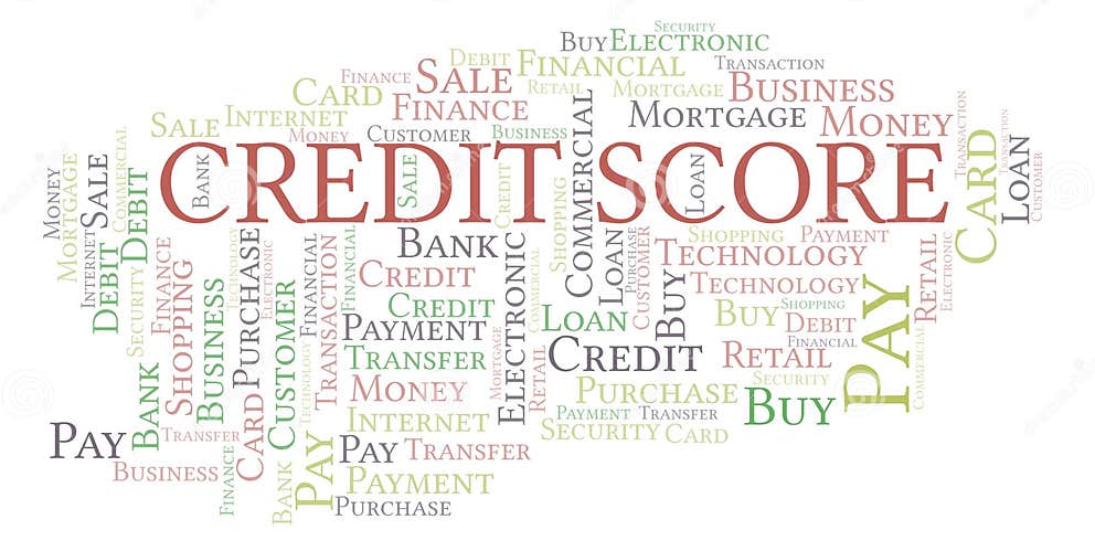 Credit Score word cloud. stock illustration. Illustration of fonts ...