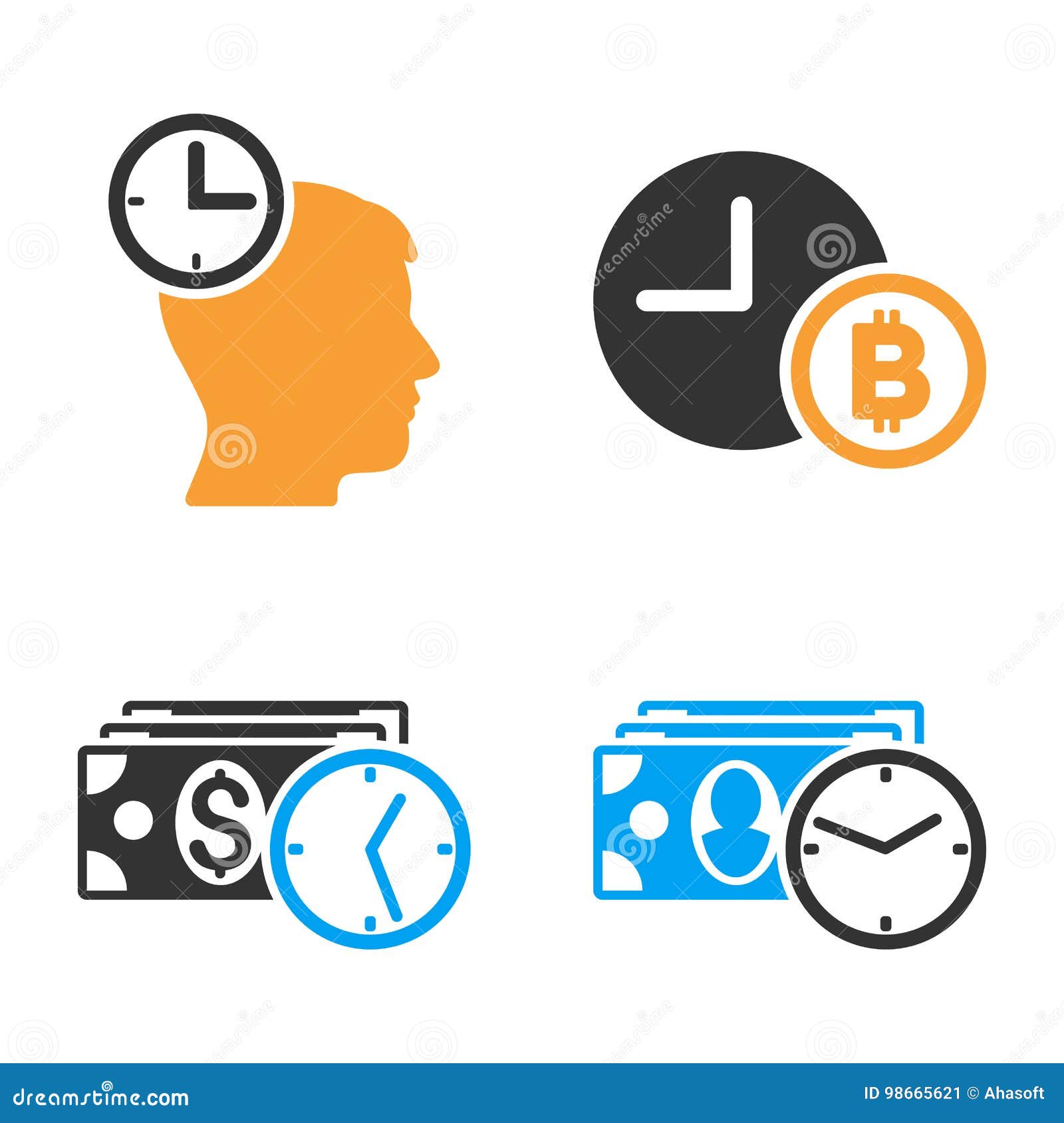 Credit Time Vector Icon Set Stock Vector - Illustration of counter ...