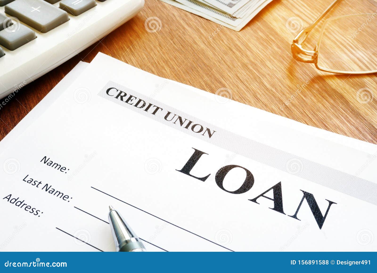 Credit Union Loan Application Form Stock Photo - Image of loan, union ...