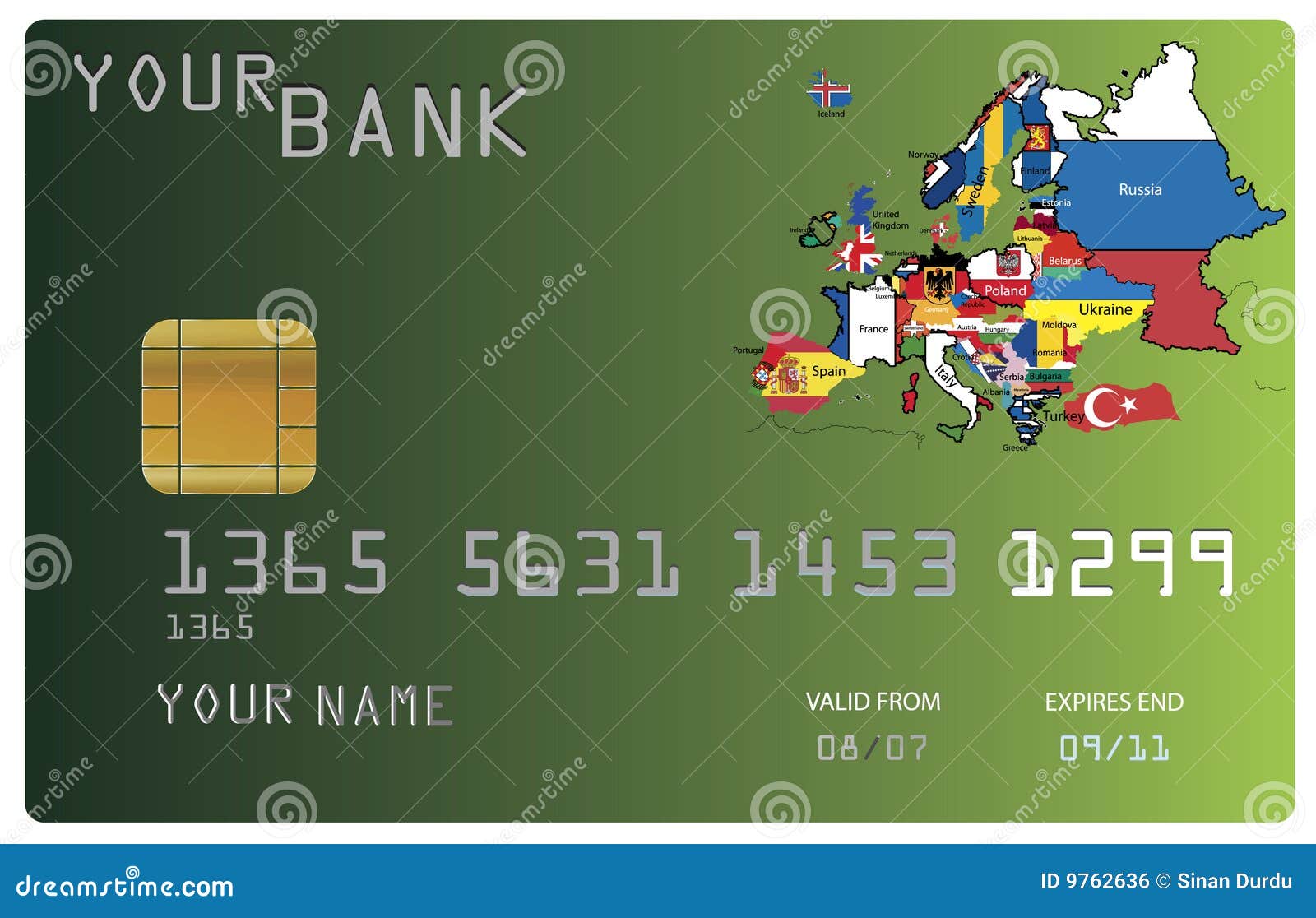 Creditcard voor uw bank vector illustratie. Illustration of storting ...