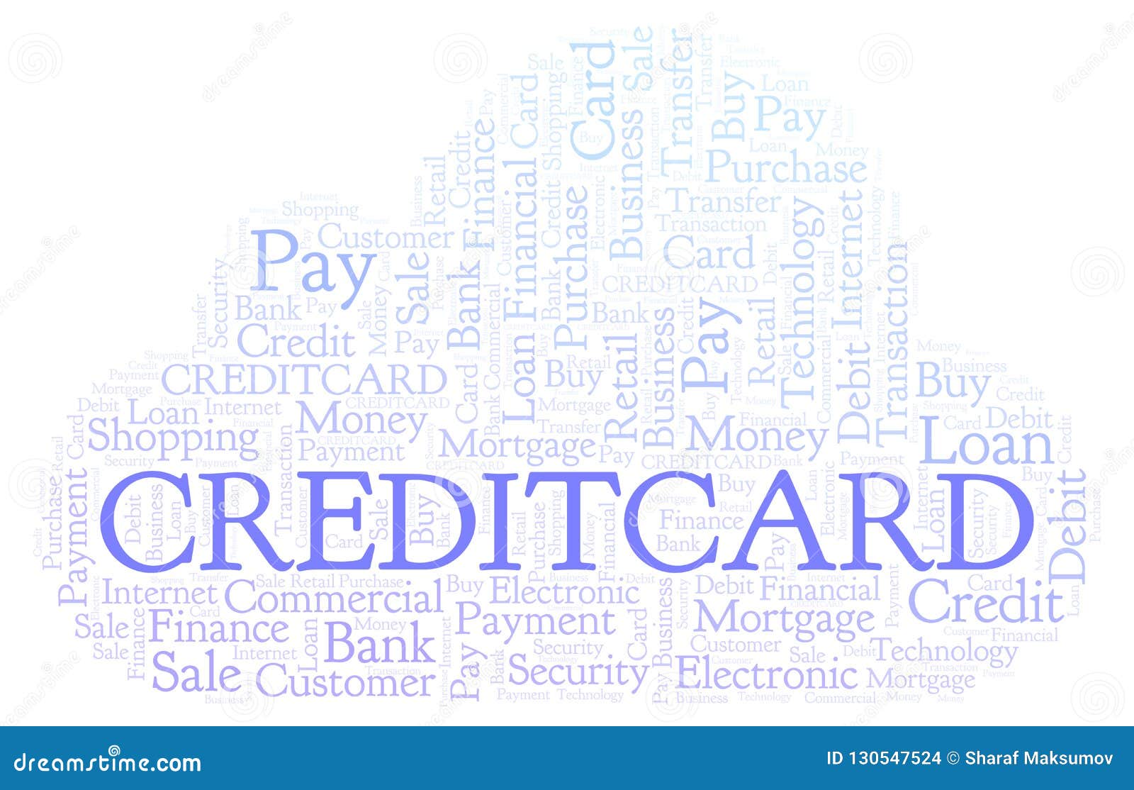 Creditcard word cloud. stock illustration. Illustration of money ...