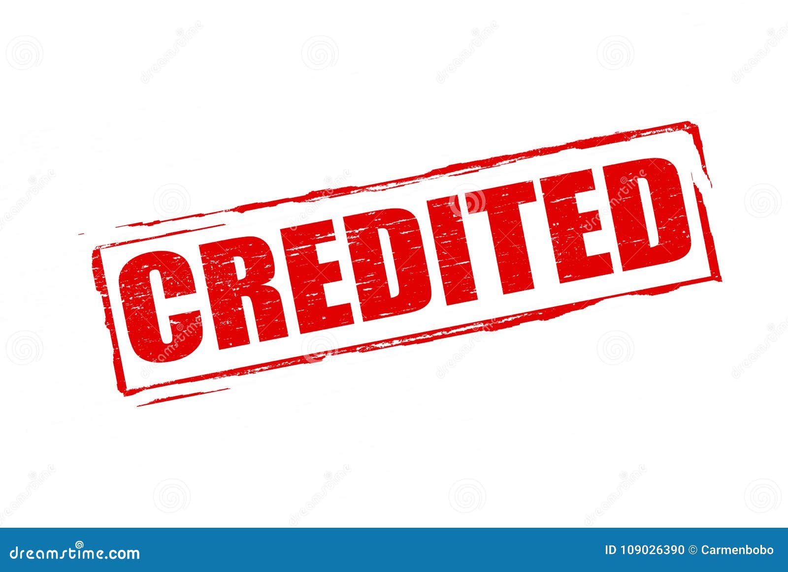 Credited stock illustration. Illustration of rectangular - 109026390