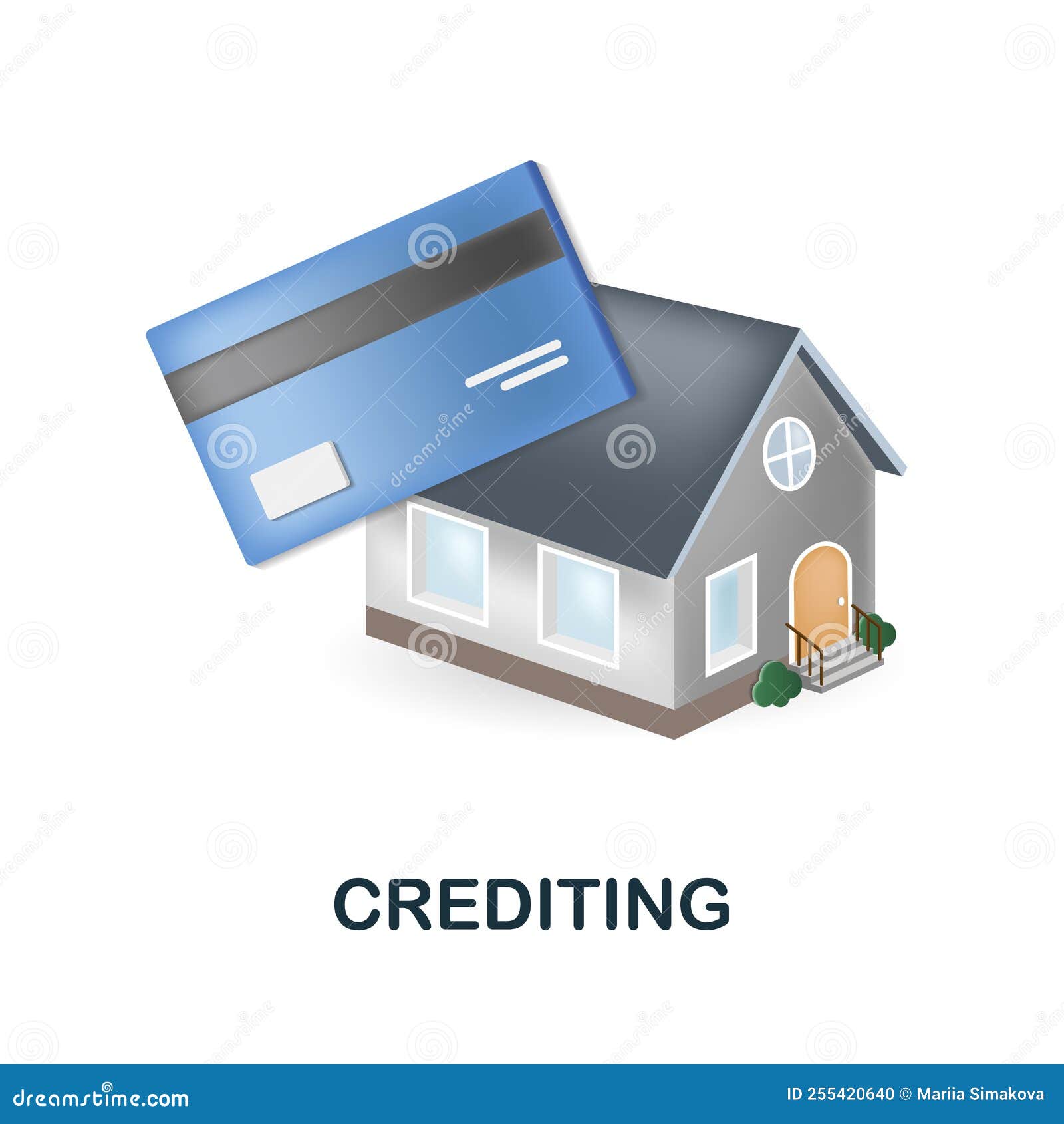 Crediting Icon. 3d Illustration from Banking Collection Stock Vector ...